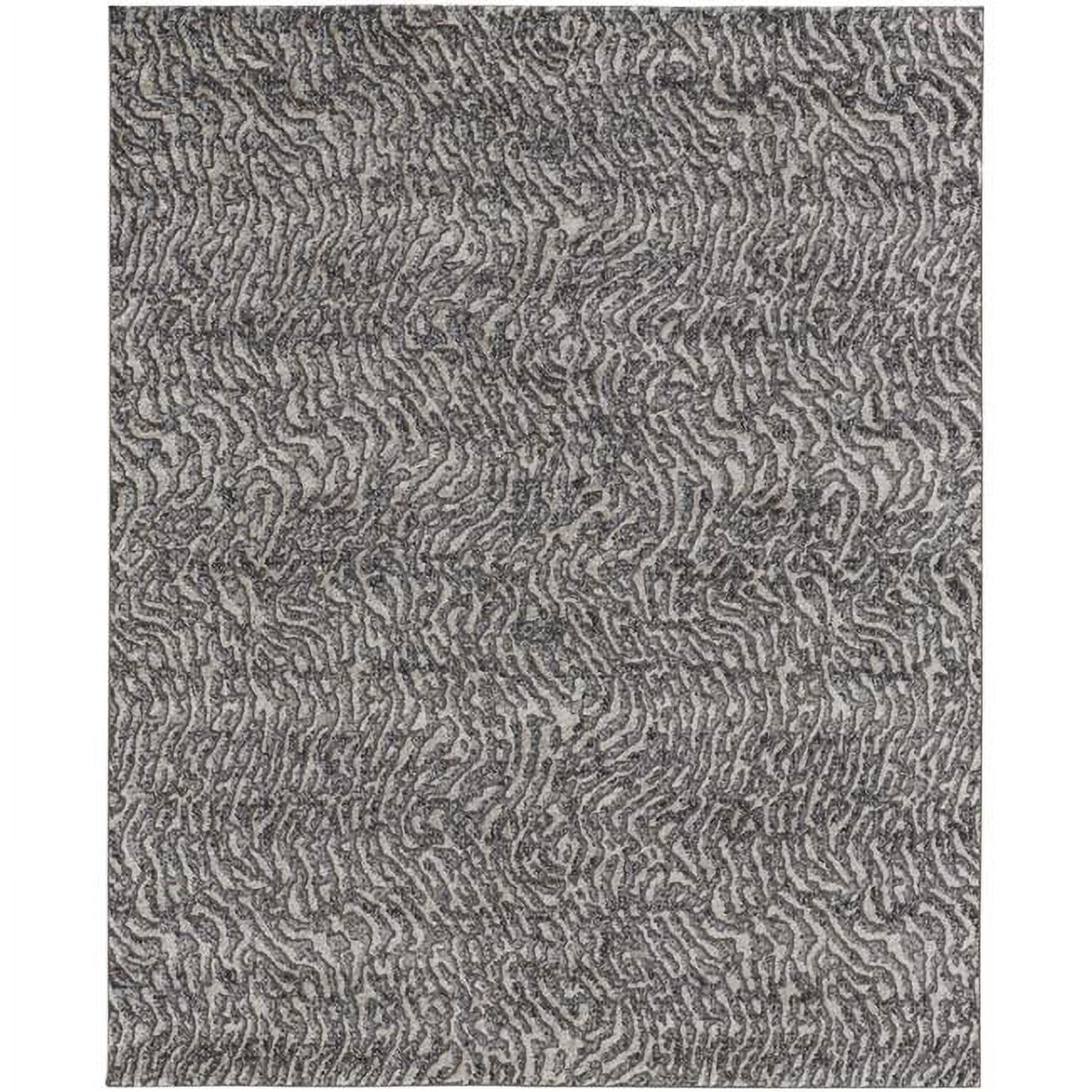 HomeRoots 9 x 12 ft. Gray Taupe & Ivory Abstract Power Loom Stain ...