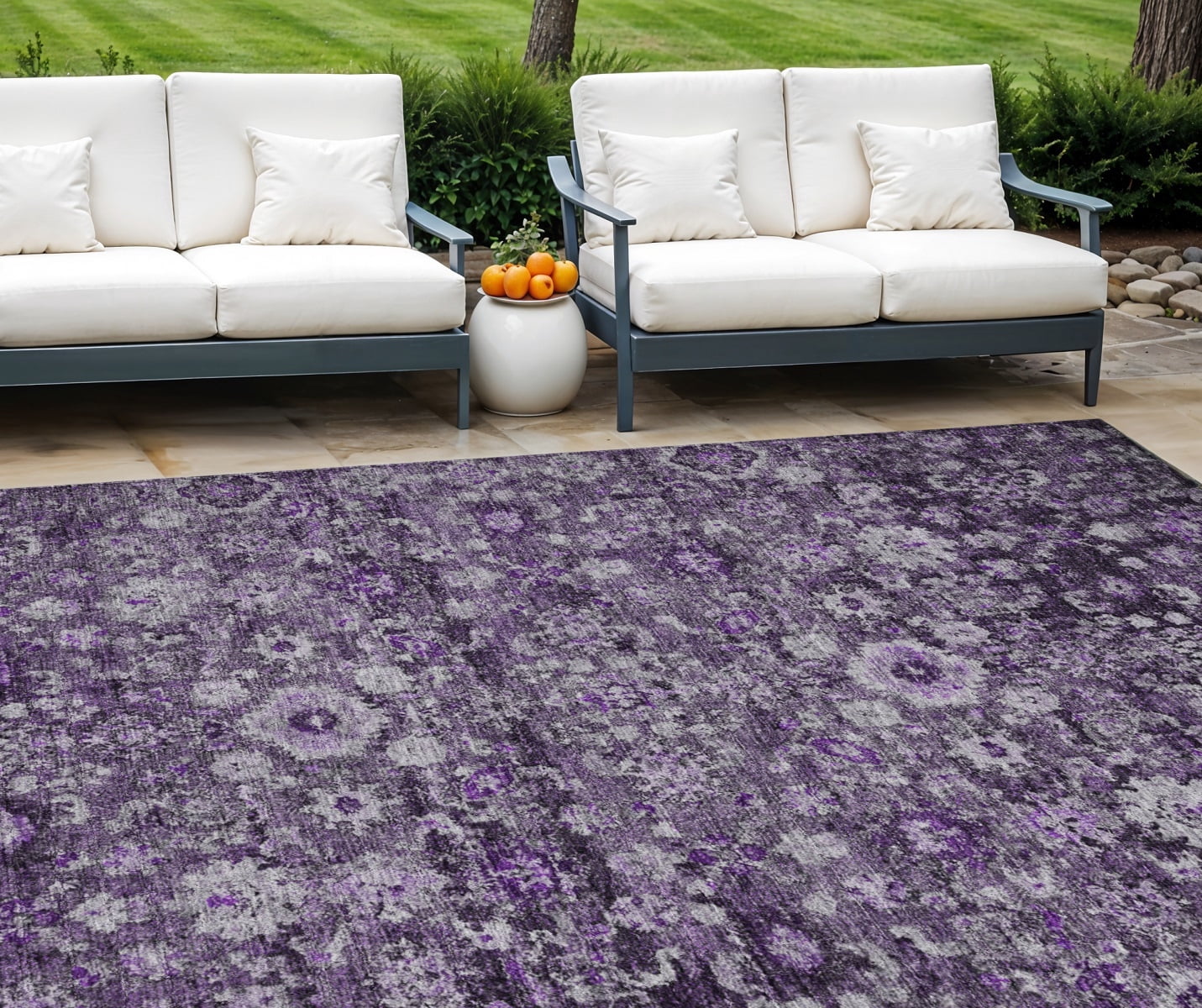 HomeRoots 579983 9 x 12 ft. Oriental Washable Indoor & Outdoor ...
