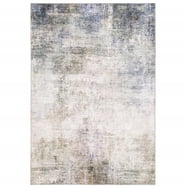 10 x 13 ft. Beige Blue Green Rust & Gray Oriental Power Loom Stain ...