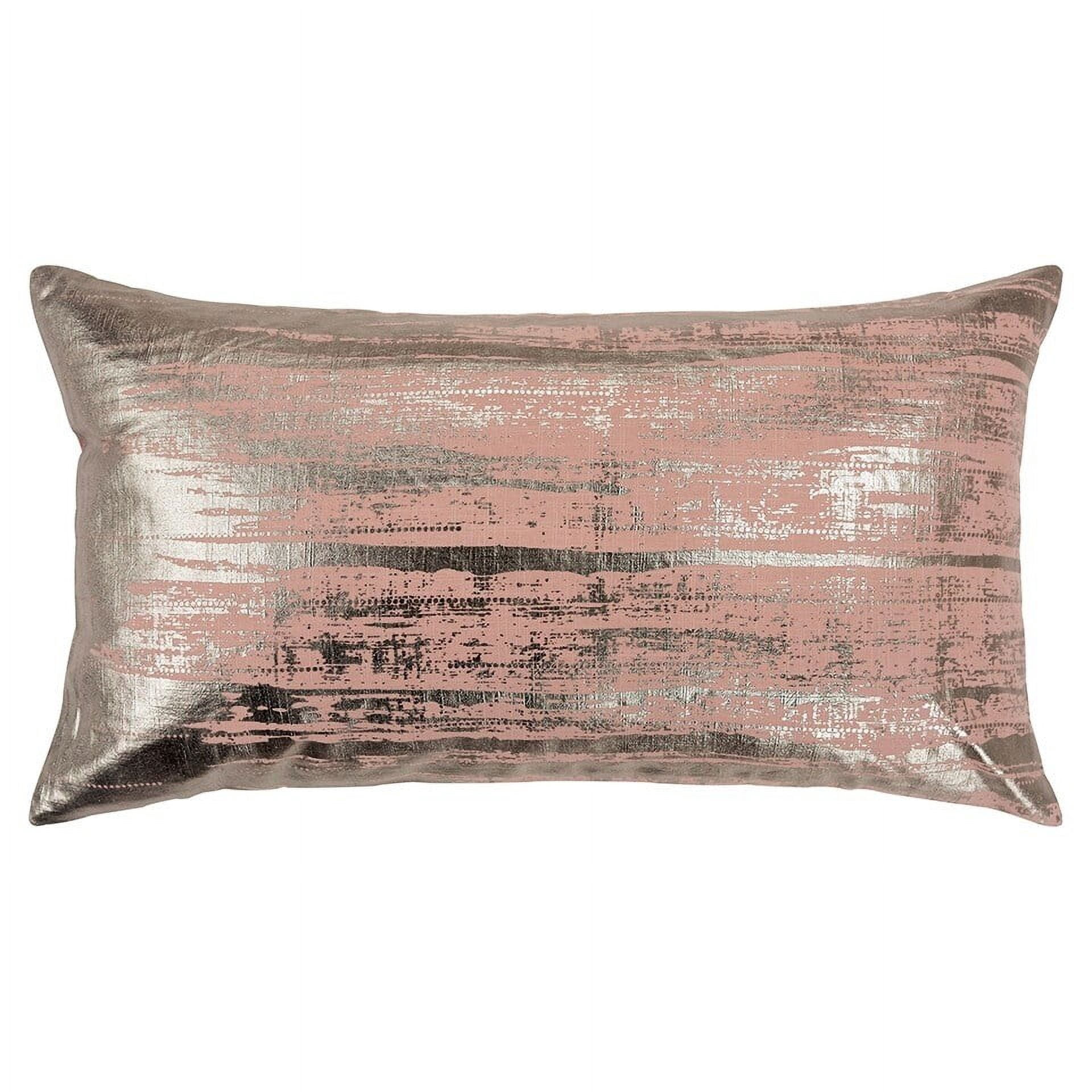 HomeRoots Blush Distressed Brush Stroke Lumbar Pillow - Walmart.com