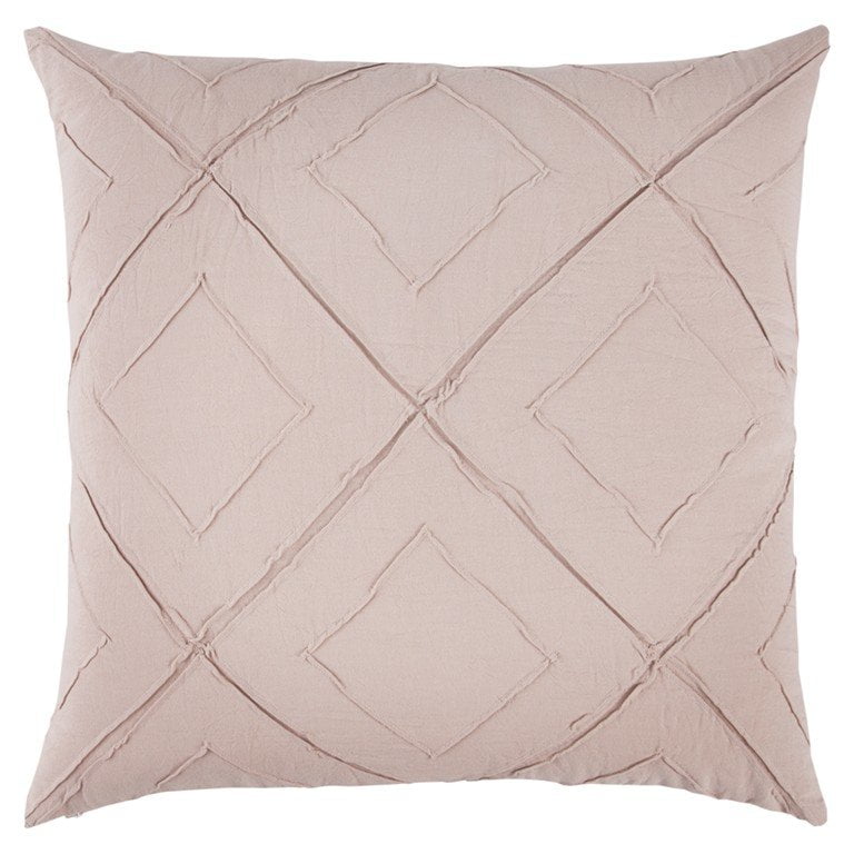 HomeRoots Blush Pin Tuck Diamond Pattern Throw Pillow - Walmart.com