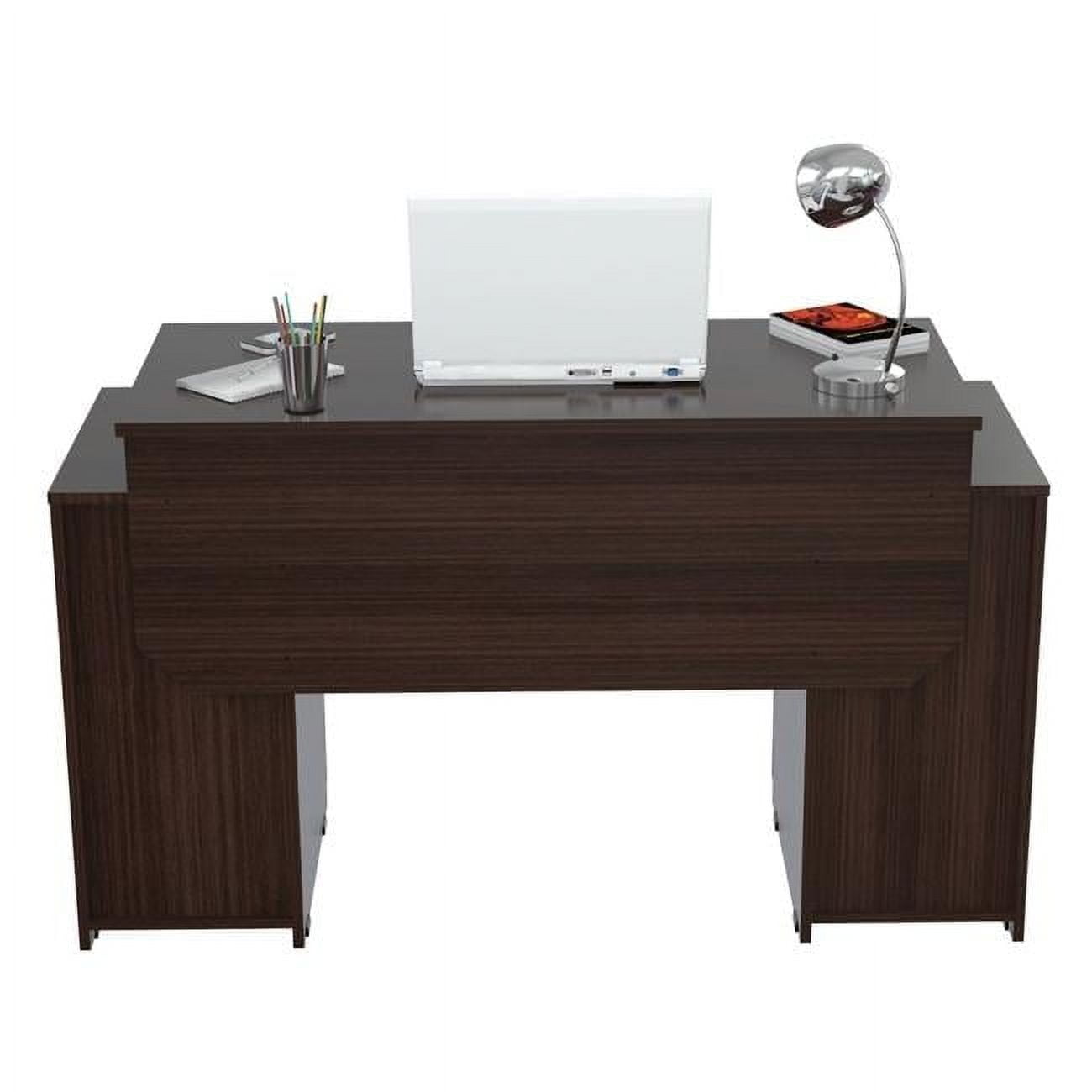 HomeRoots Computer Desk with Four Drawers - Melamine & Engineered wood ...