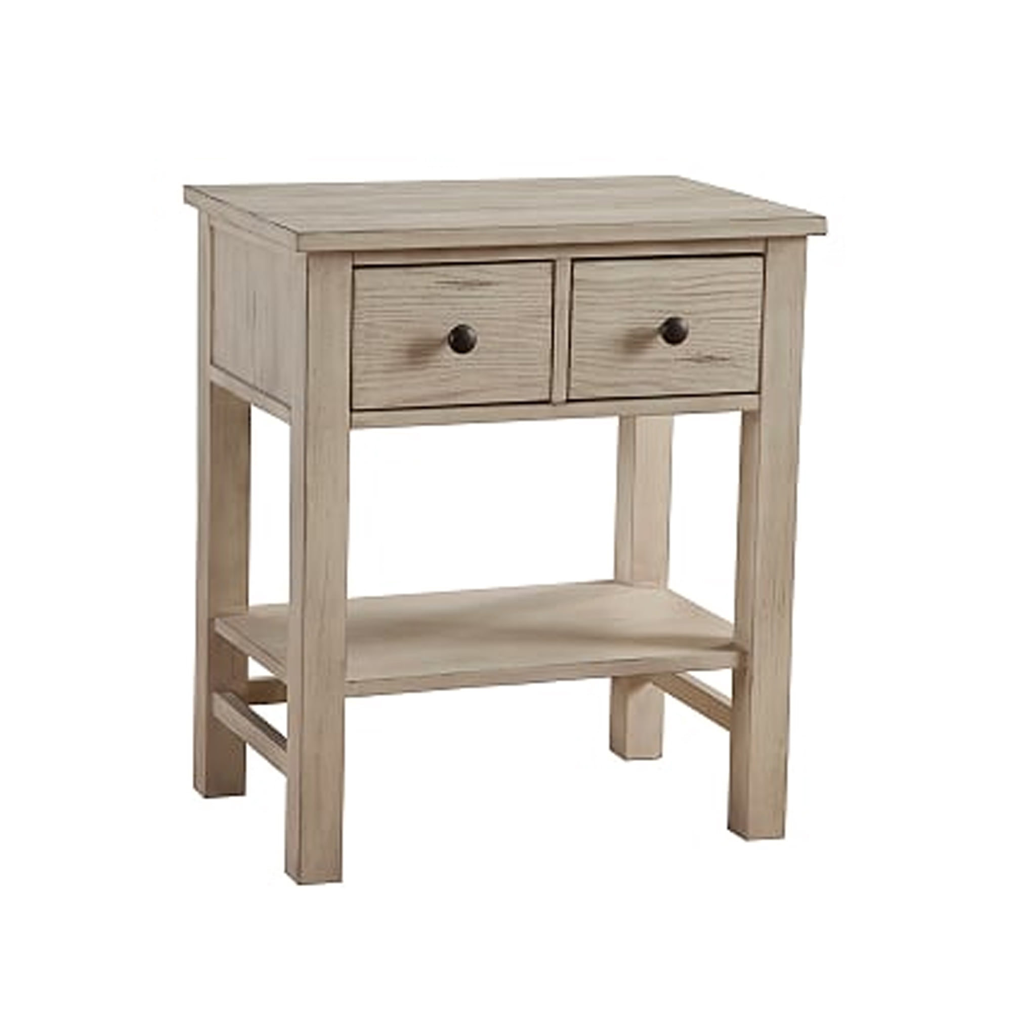 HomeRoots Decor Transitional Nightstand with 2 Drawers and Open Bottom ...