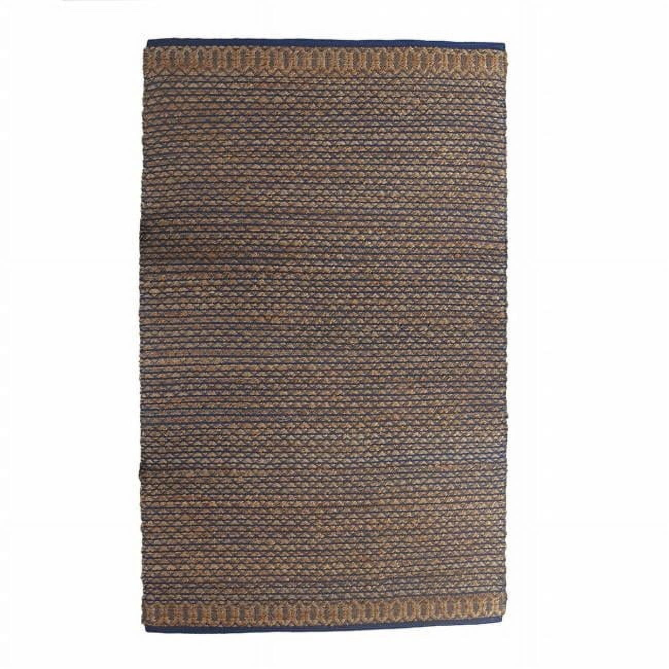 HomeRoots Detailed Lattice Rectangle Area Rug - Tan & Blue - 8 x 10 ft ...