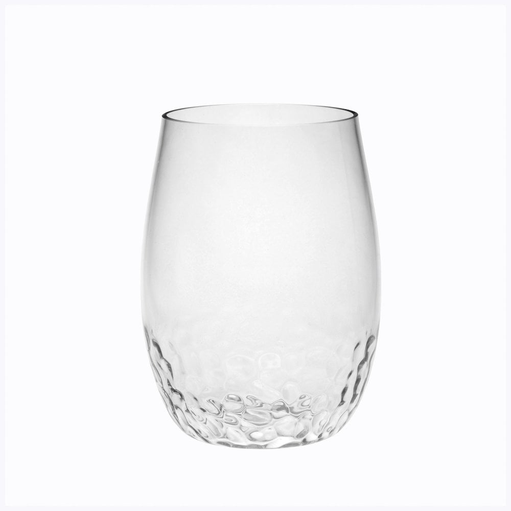 HomeRoots Dimpled Tritan Plastic Stemless All Purpose Tumbler Wine ...