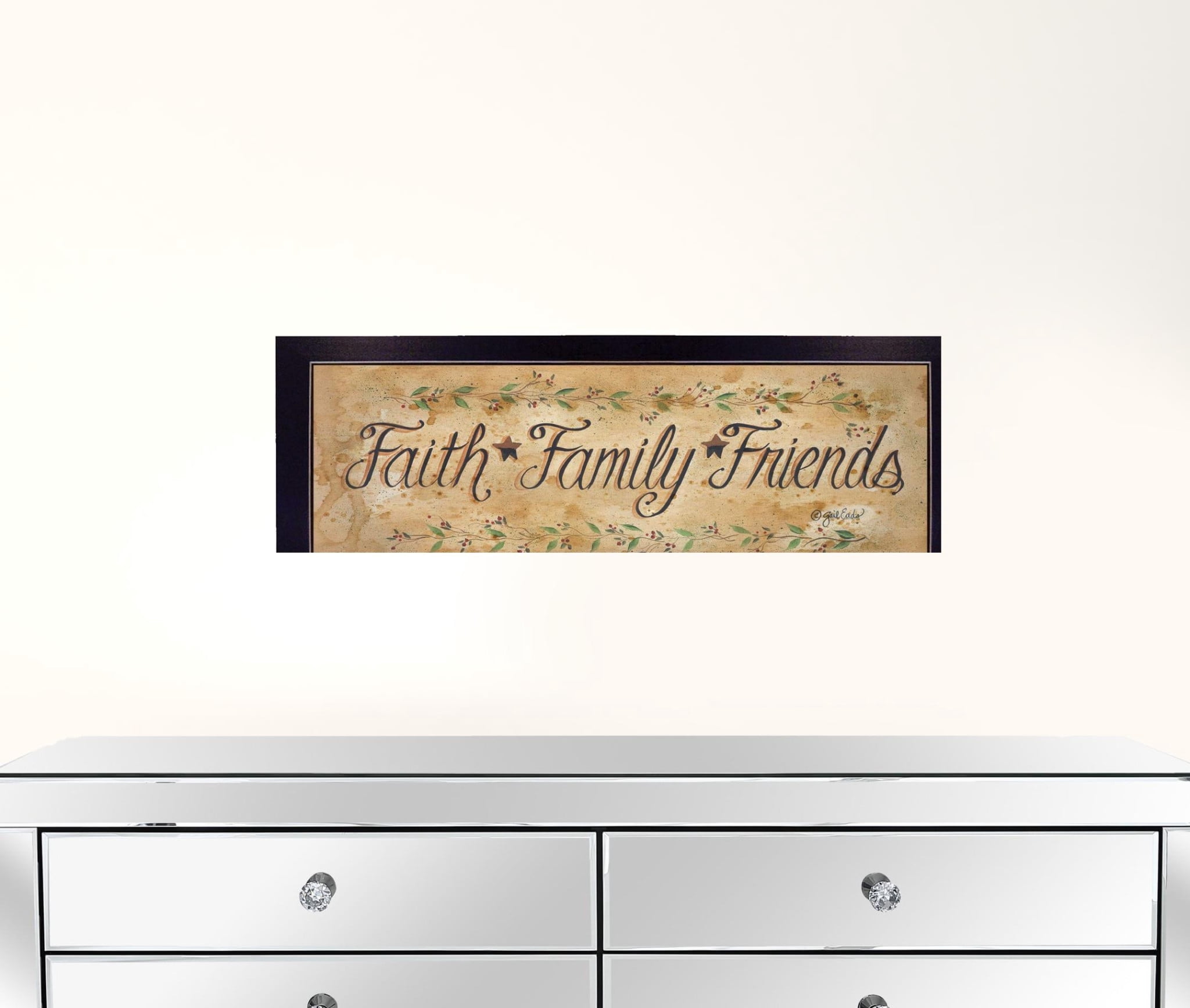 HomeRoots Faith*Family*Friends And This Chick Framed Print Kitchen Wall ...