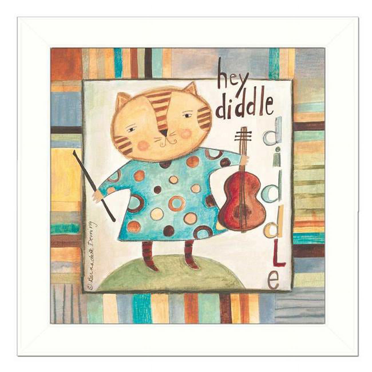HomeRoots Hey Diddle Diddle White Framed Print Wall Art - Walmart.com