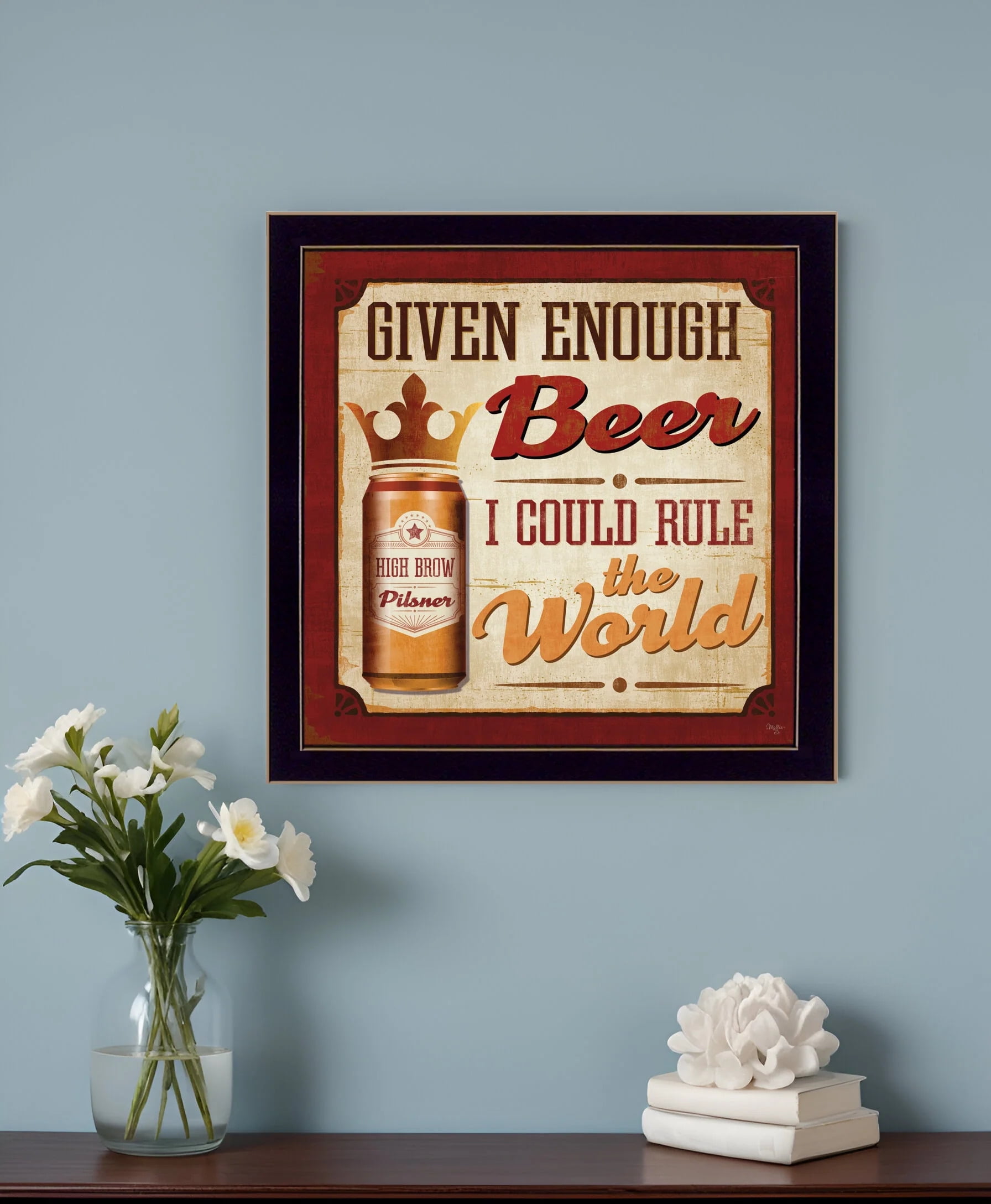 HomeRoots I Could Rule The World Black Framed Print Wall Art - Walmart.com