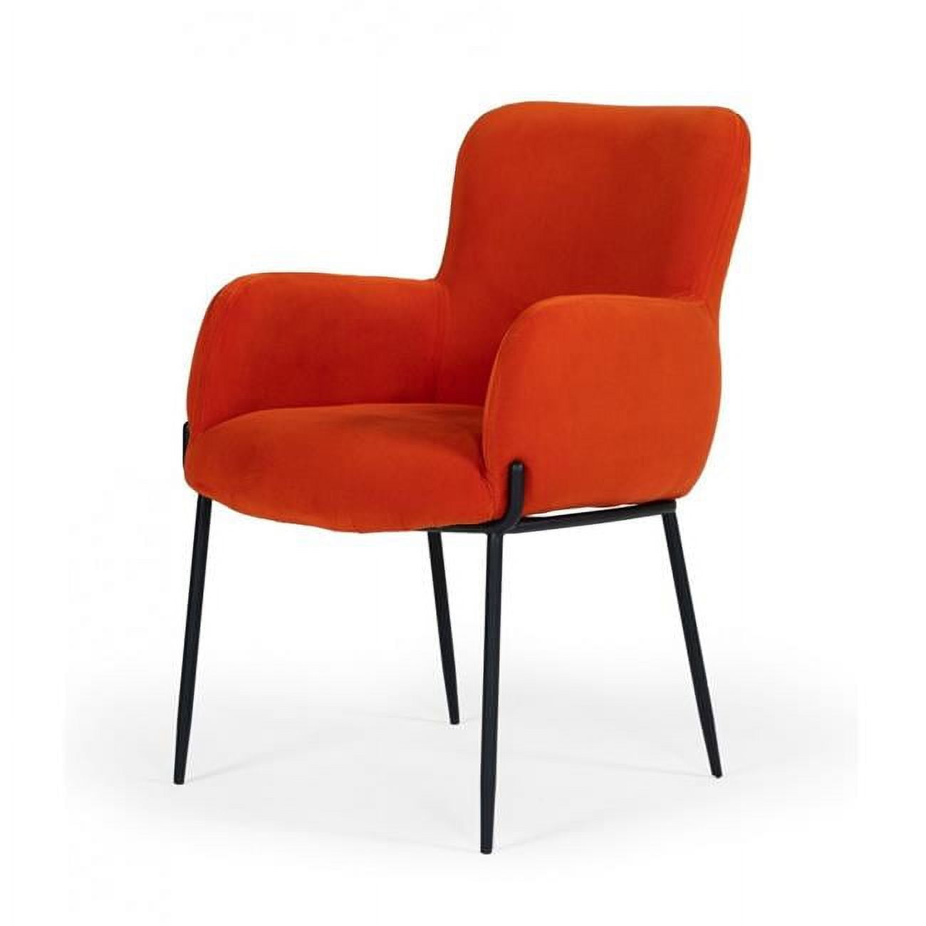 HomeRoots Orange Velvet Dining Chair - Walmart.com