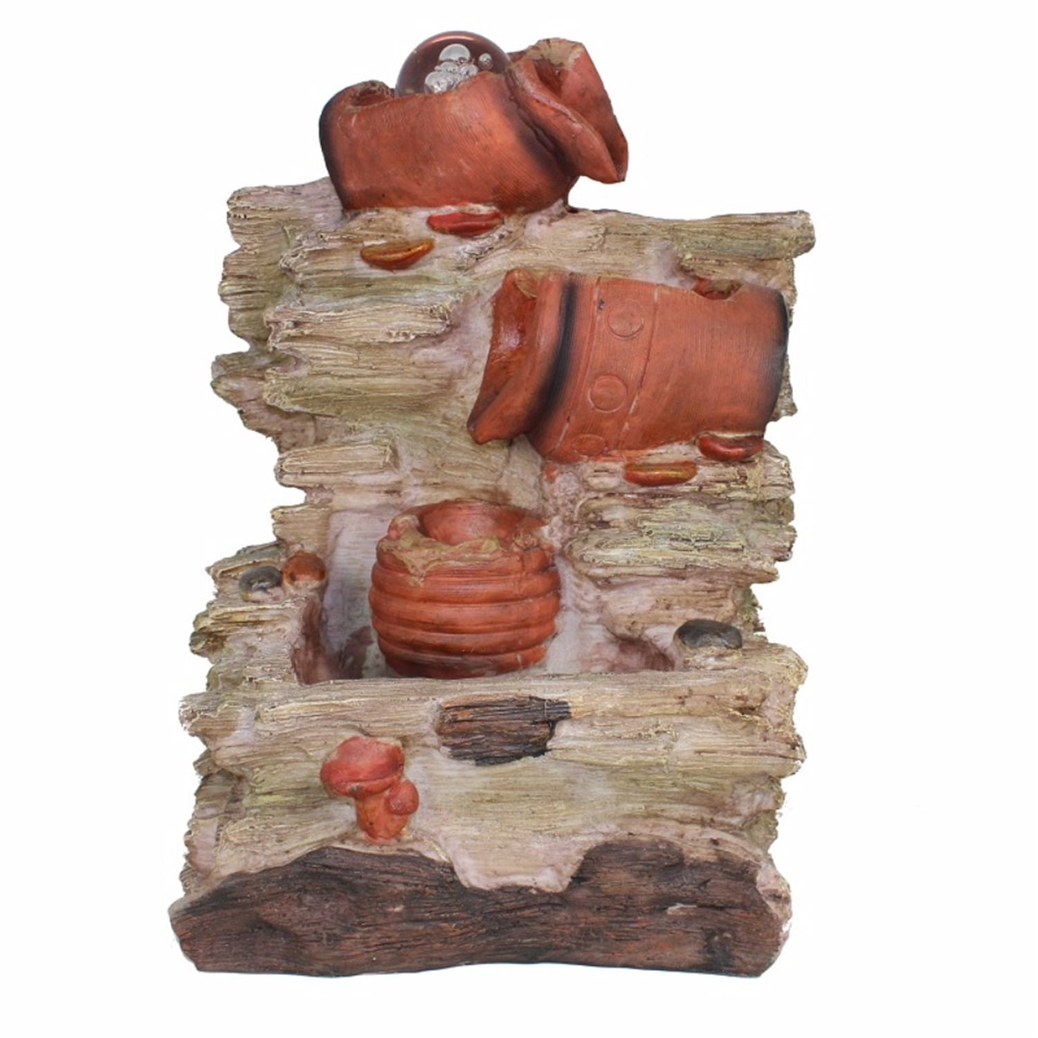 HomeRoots Polyresin Water Fountain, Brown - Walmart.com
