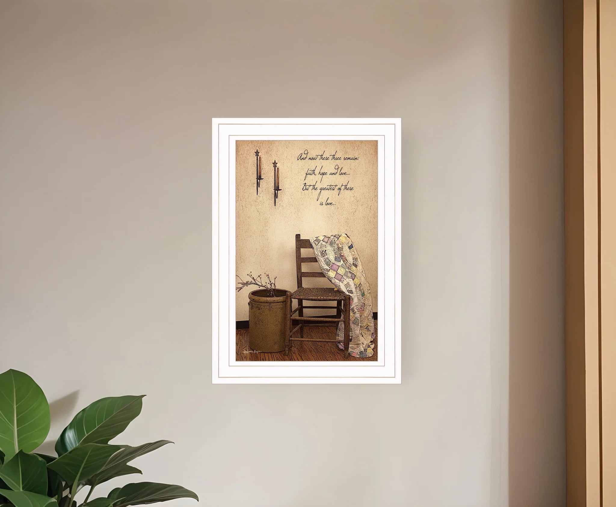 These Three Remain 1 White Framed Print Wall Art - Walmart.com