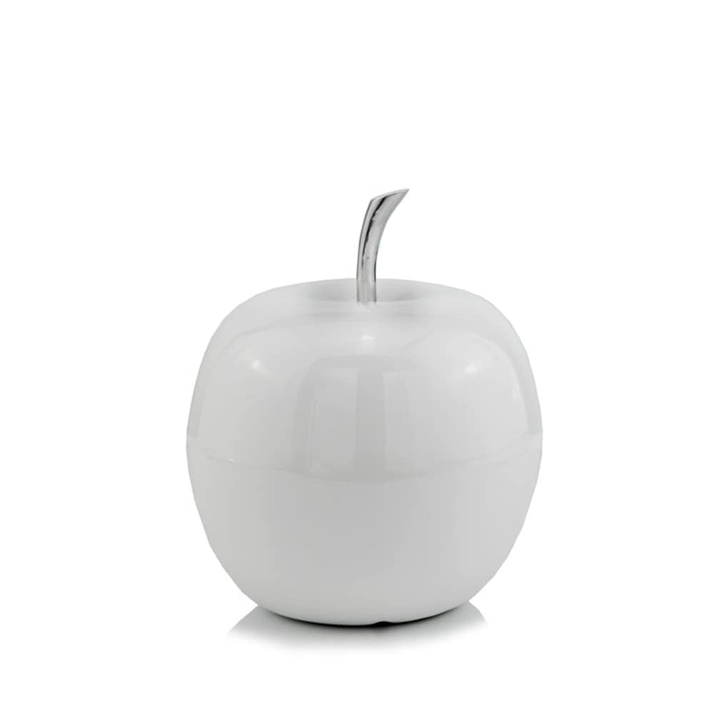 HomeRoots White Coated Mini Apple Shaped Aluminum Accent Home Decor - 4 ...