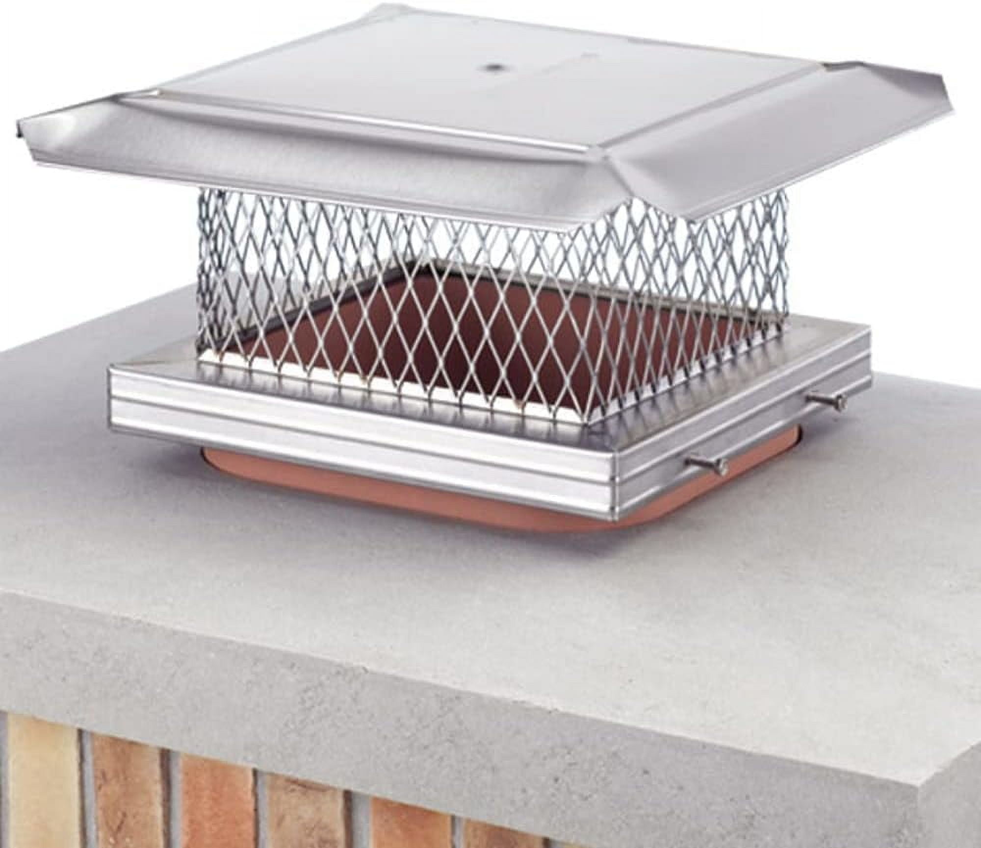 HomeSaver Pro 8" x 8" SS Single-Flue Chimney Cap 3/4" Mesh - Walmart.com