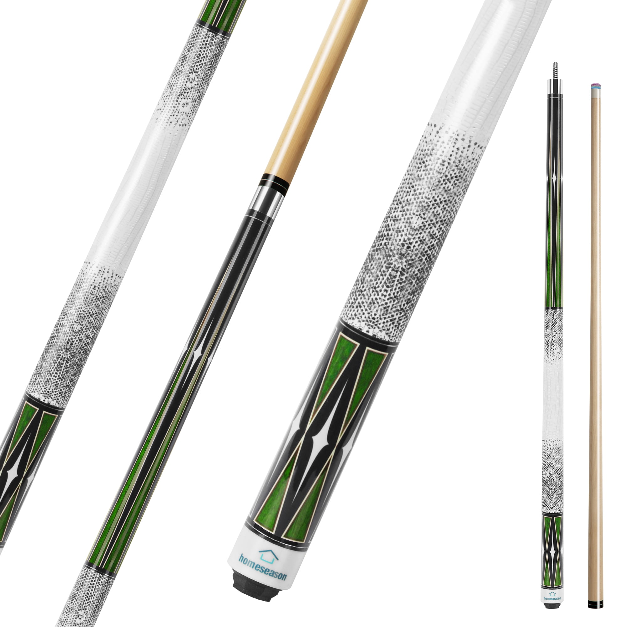 HomeSeason Pool Cue Stick 57" Billiard Cue Sticks 3D Printed Grip ...