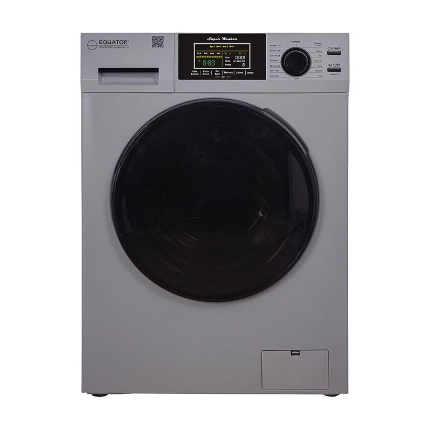 HomeStock 1.6cf Front-Loading Washer with PET Cycle, 15 Wash Programs ...