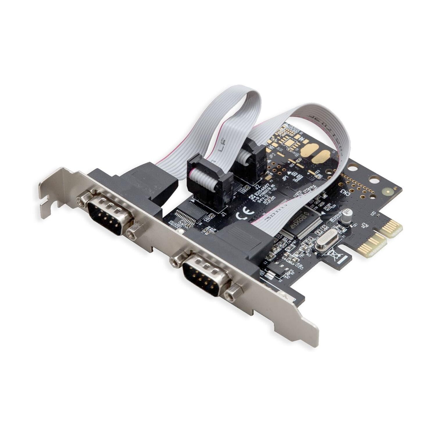 HomeStock 2 Port Rs-232 Rs-422 Rs-485 Db9 Serial Pci-Express 2.0 X1 Card - Walmart.com