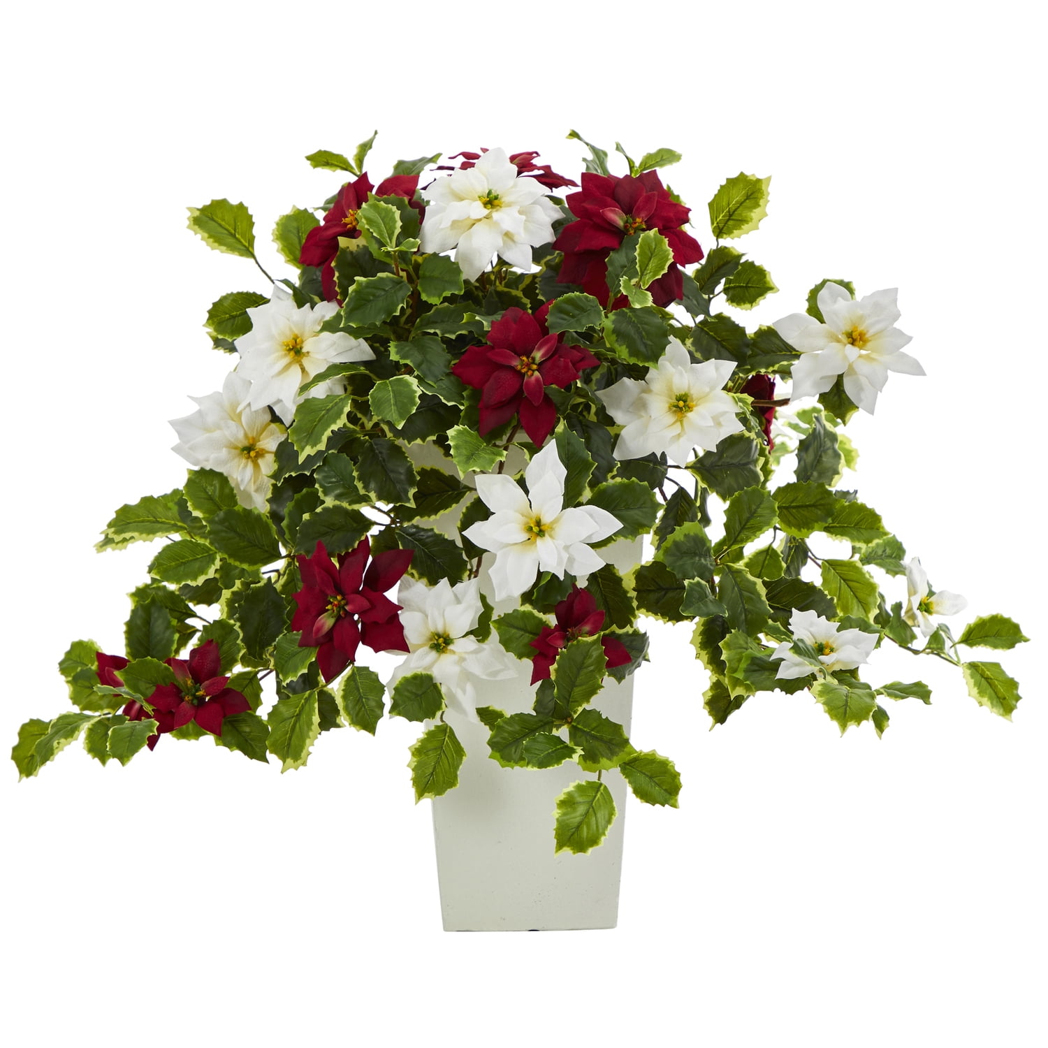 HomeStock 23In. Classic Comfort And Variegated Holly Artificial Plant ...