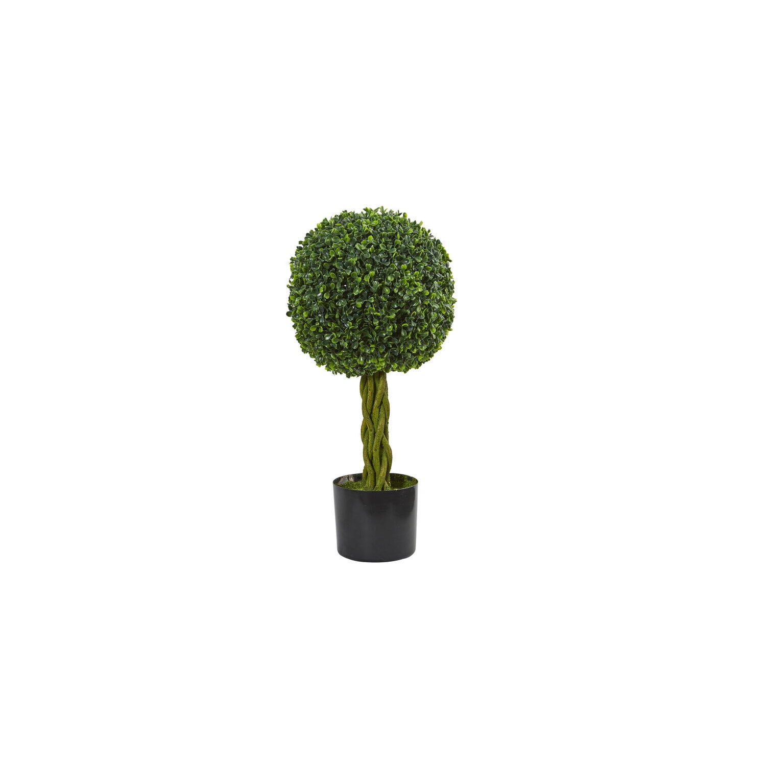 HomeStock 2Ft. Country Cottage Ball With Woven Trunk Artificial Tree ...