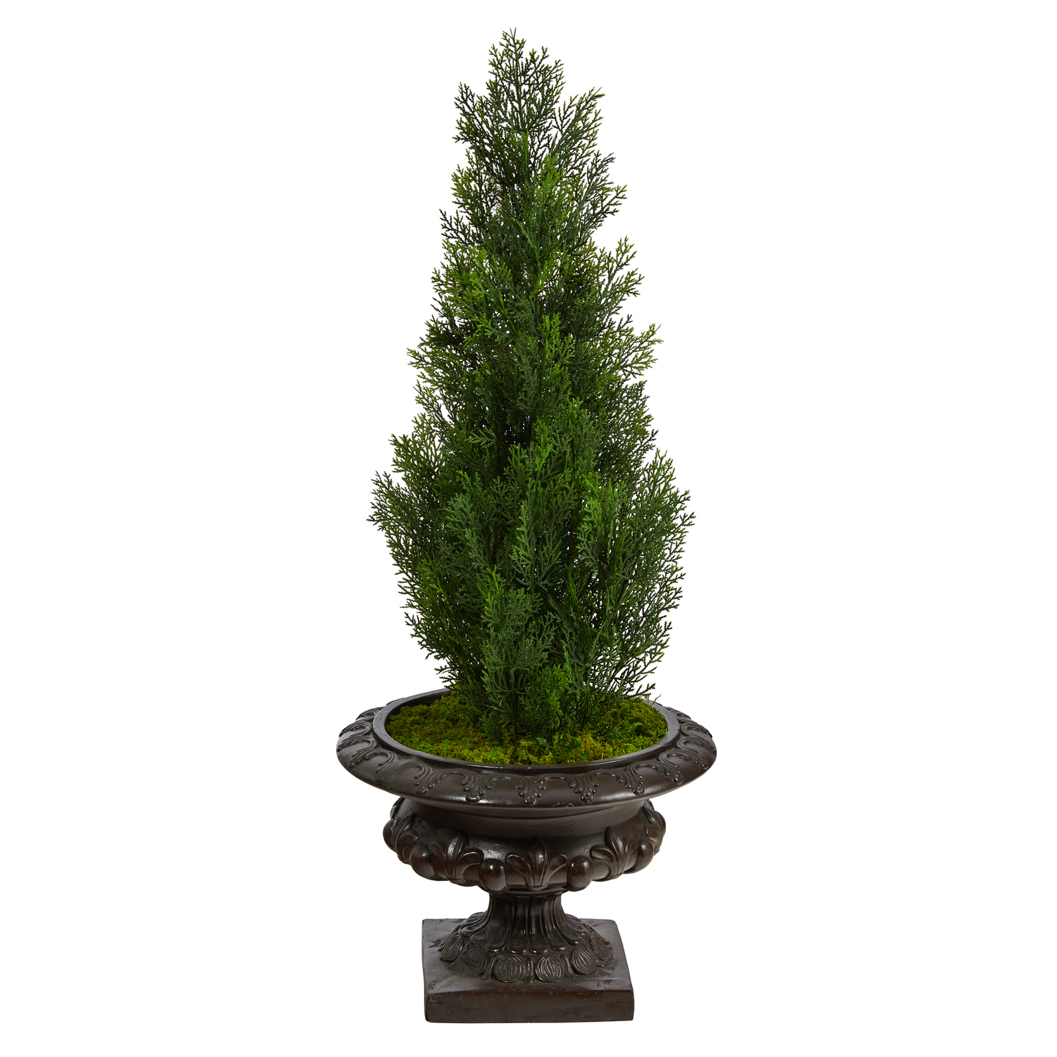 HomeStock 3.5Ft. Mini African Artistry Artificial Pine Tree In Iron ...