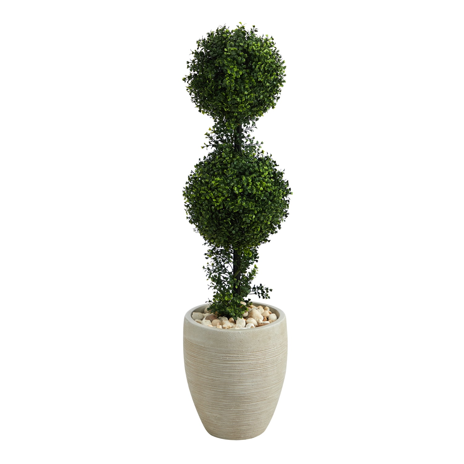 HomeStock 3.5Ft. Modern Muse Double Ball Topiary Artificial Tree In ...