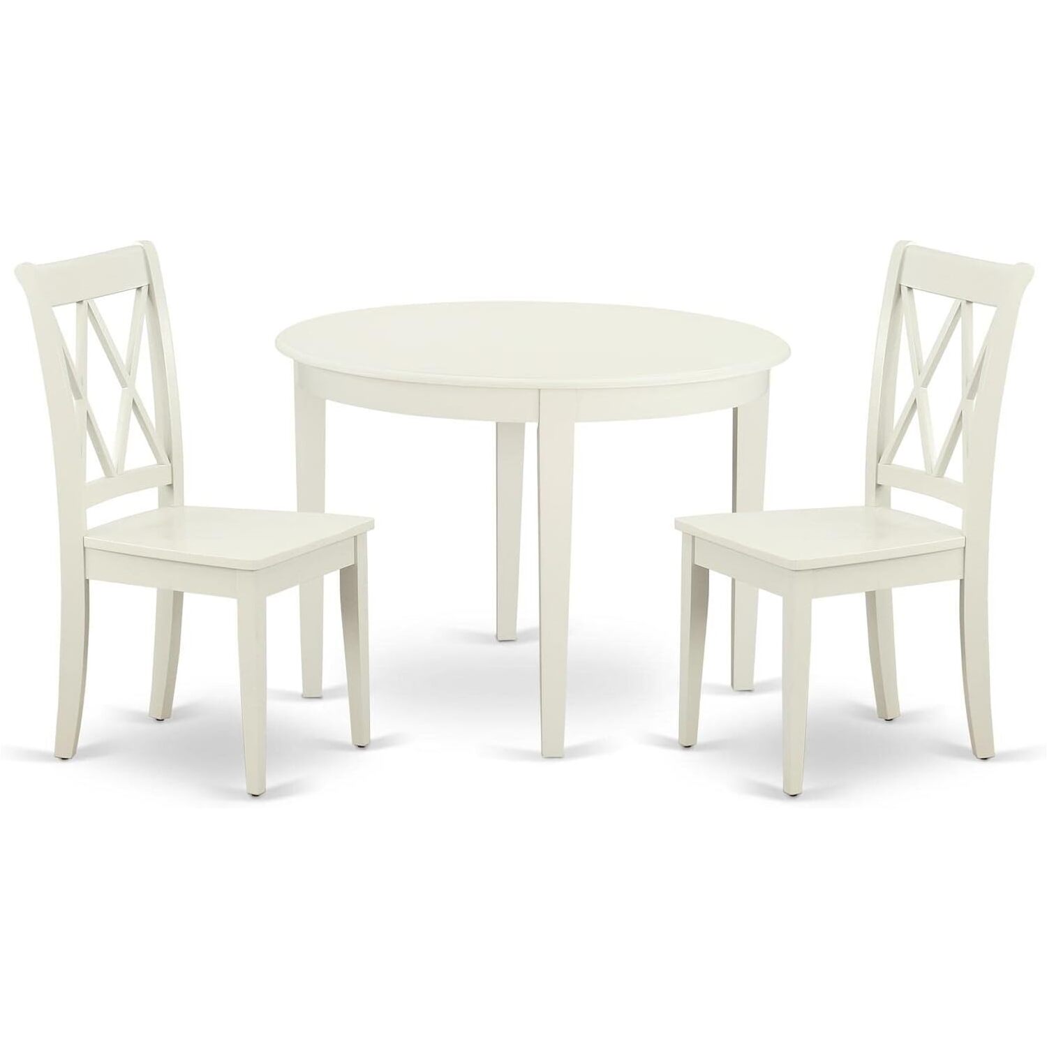 HomeStock 3 Piece Dining Room Set Contains a Round Dining Table and 2 ...