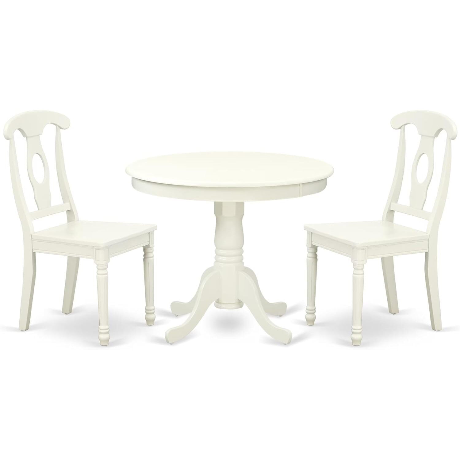 HomeStock 3 Piece Dining Room Table Set Contains a Round Kitchen Table ...