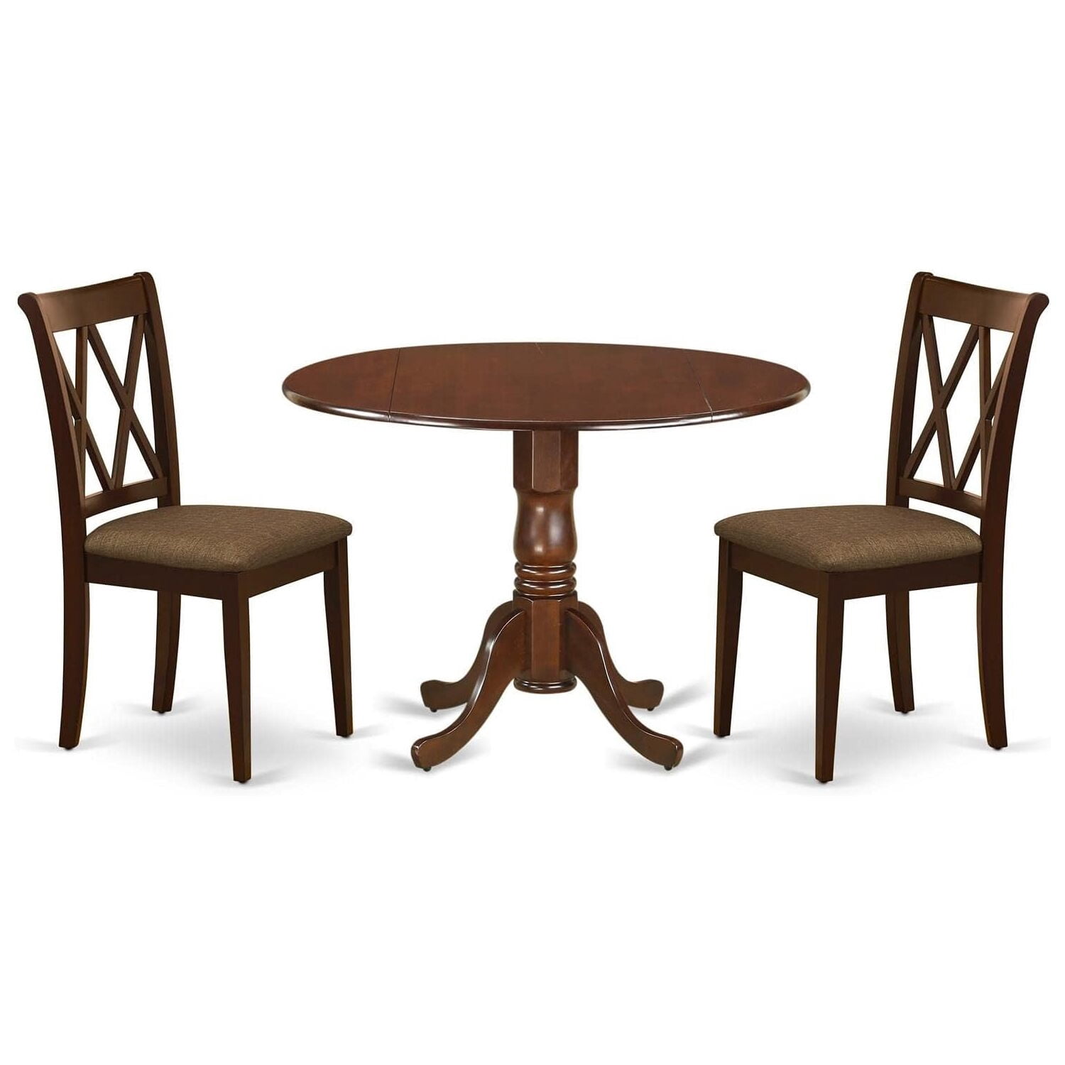 HomeStock 3 Piece Dining Table Set for Small Spaces Contains a Round ...