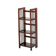 HomeStock 3-Shelf Folding Stackable Bookcase 14" Wide,walnut - Walmart.com