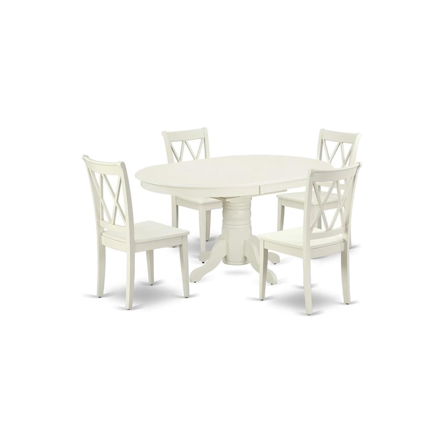 HomeStock 5 Piece Dining Room Set Includes an Oval Kitchen Table with ...