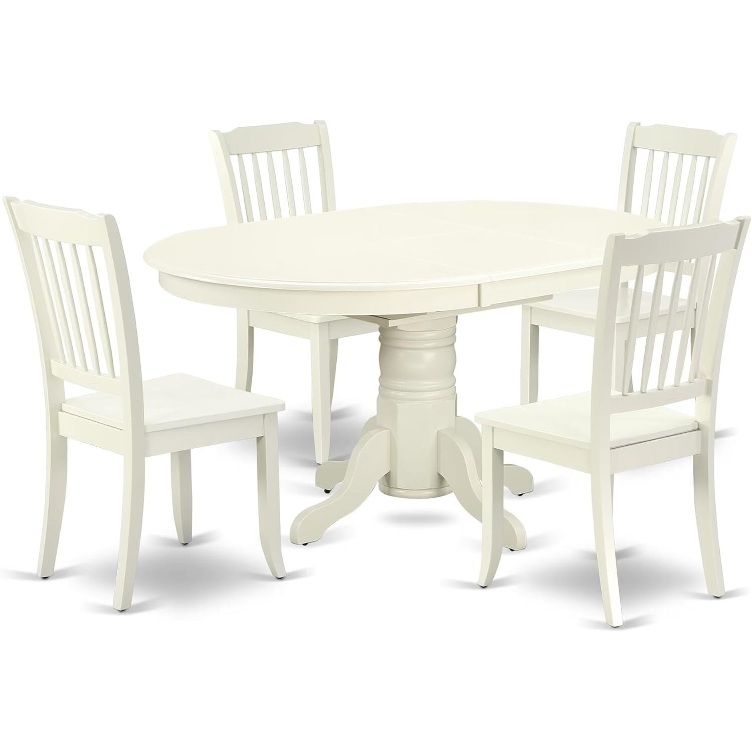 HomeStock 5 Piece Dining Set Includes an Oval Dining Room Table with ...