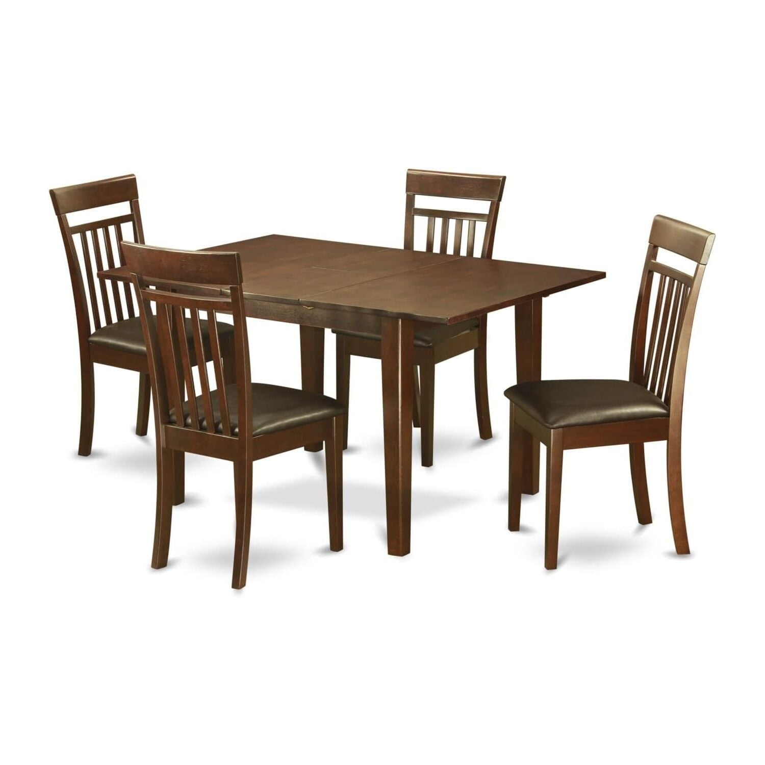 HomeStock 5 Piece Dining Table Set Consist of a Rectangle Dinner Table ...
