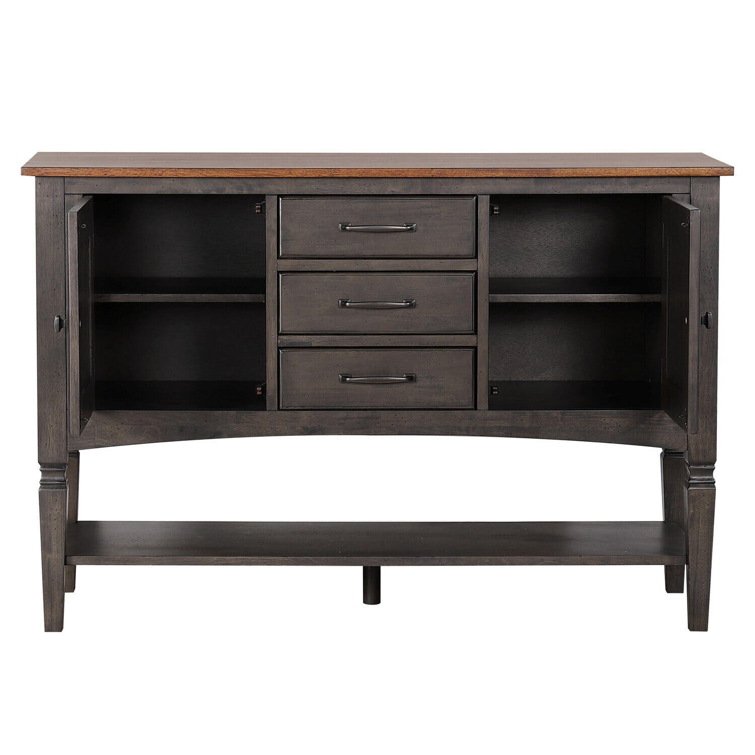 HomeStock 6 Piece Expanding 60-78" Dining Table Set With 4 Slat Back ...