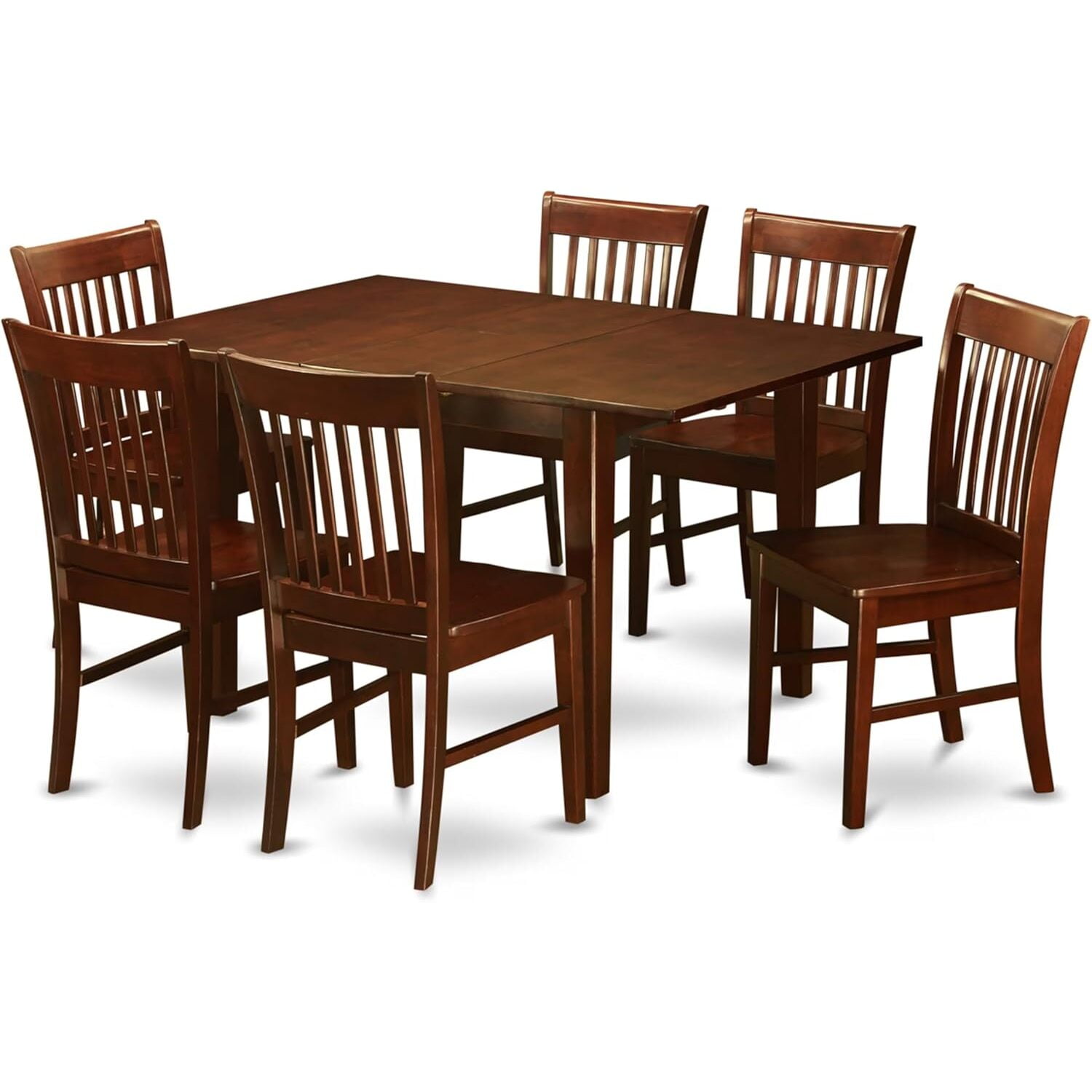 HomeStock 7 Piece Dining Table Set Consist of a Rectangle Dining Room ...