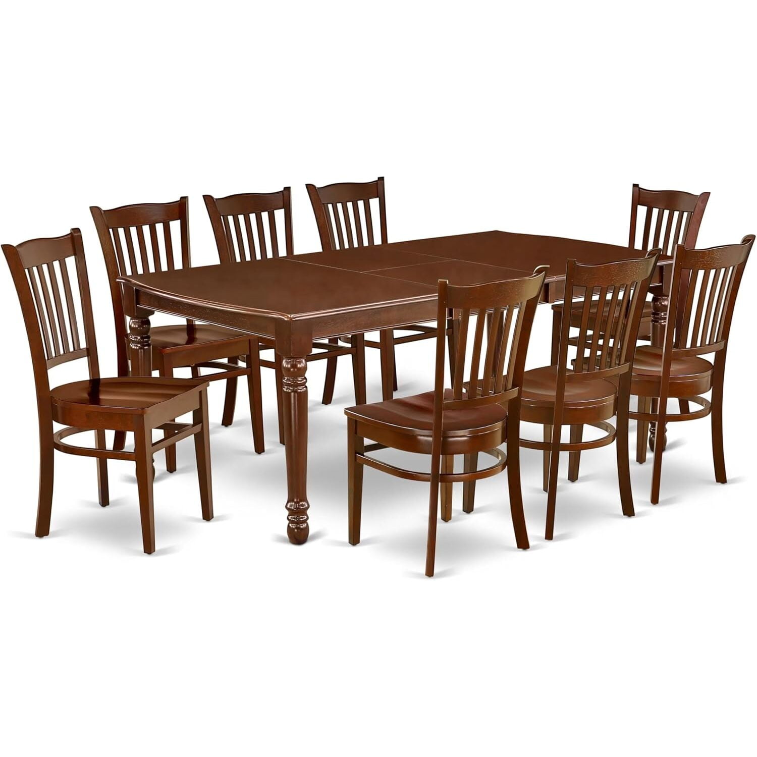 HomeStock 9 Piece Dining Table Set Includes A Rectangle Dining Room ...