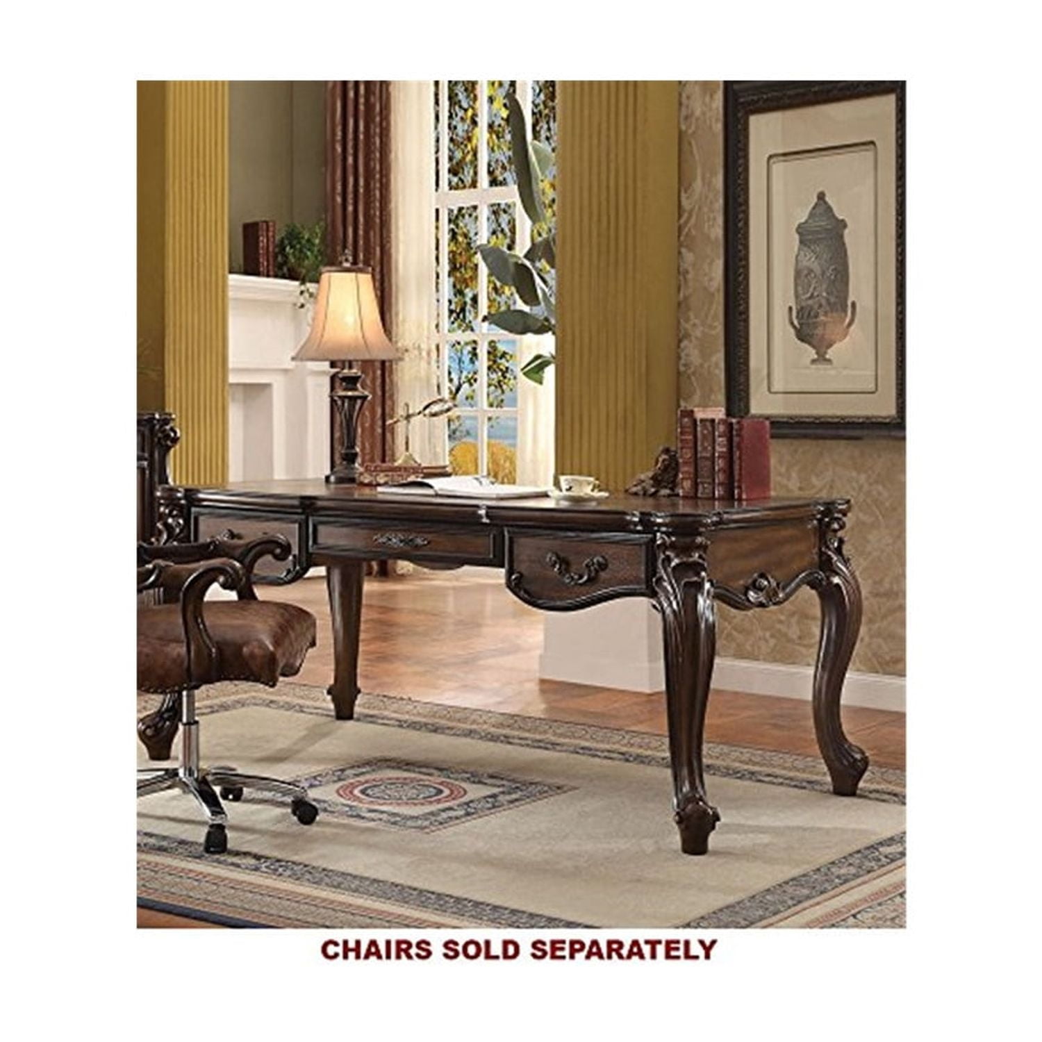 HomeStock African Adventure Executive Desk (Leg), Cherry Oak - Walmart.com