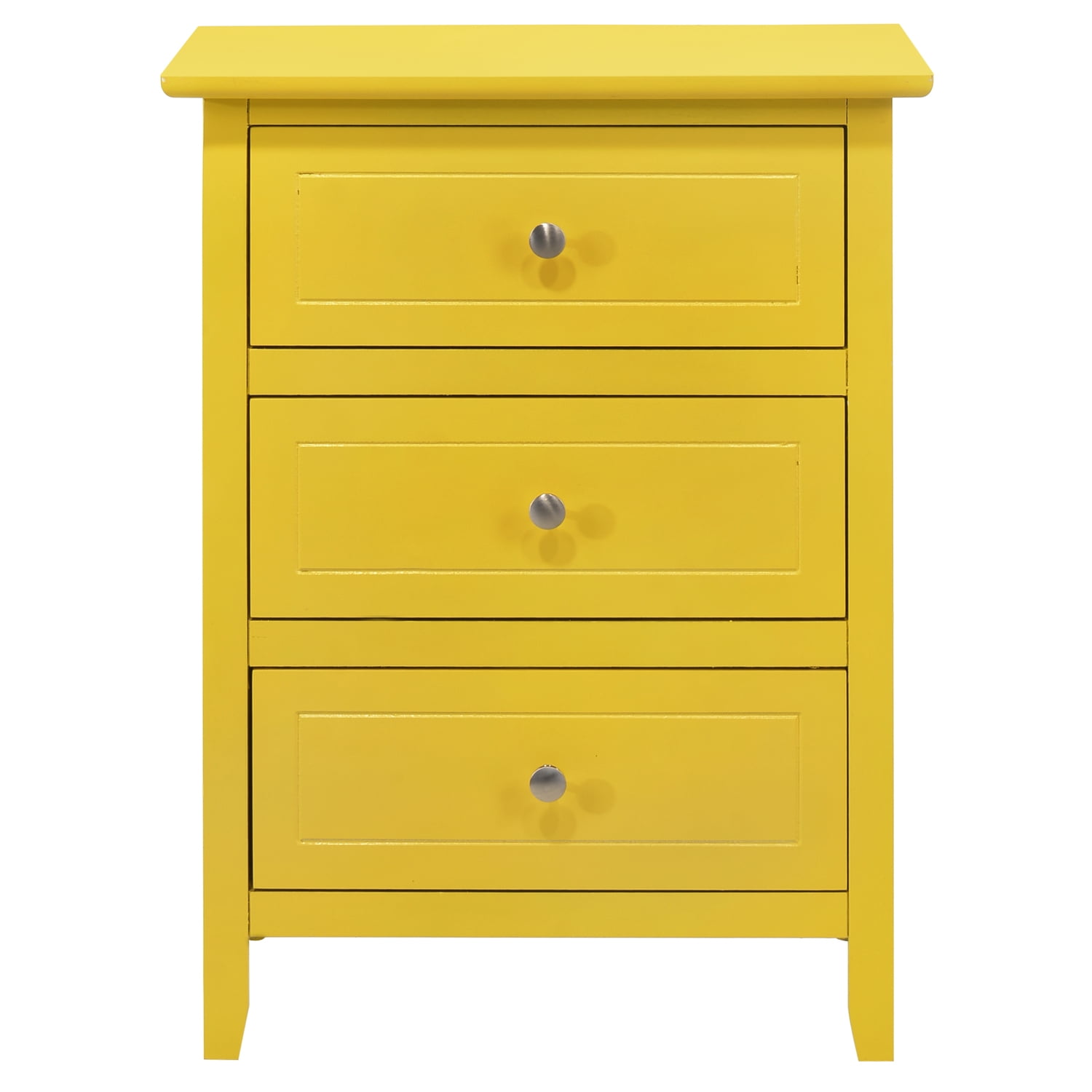 HomeStock African Adventure Yellow Nightstand 25" H x 15" W x 19" D - 3 ...