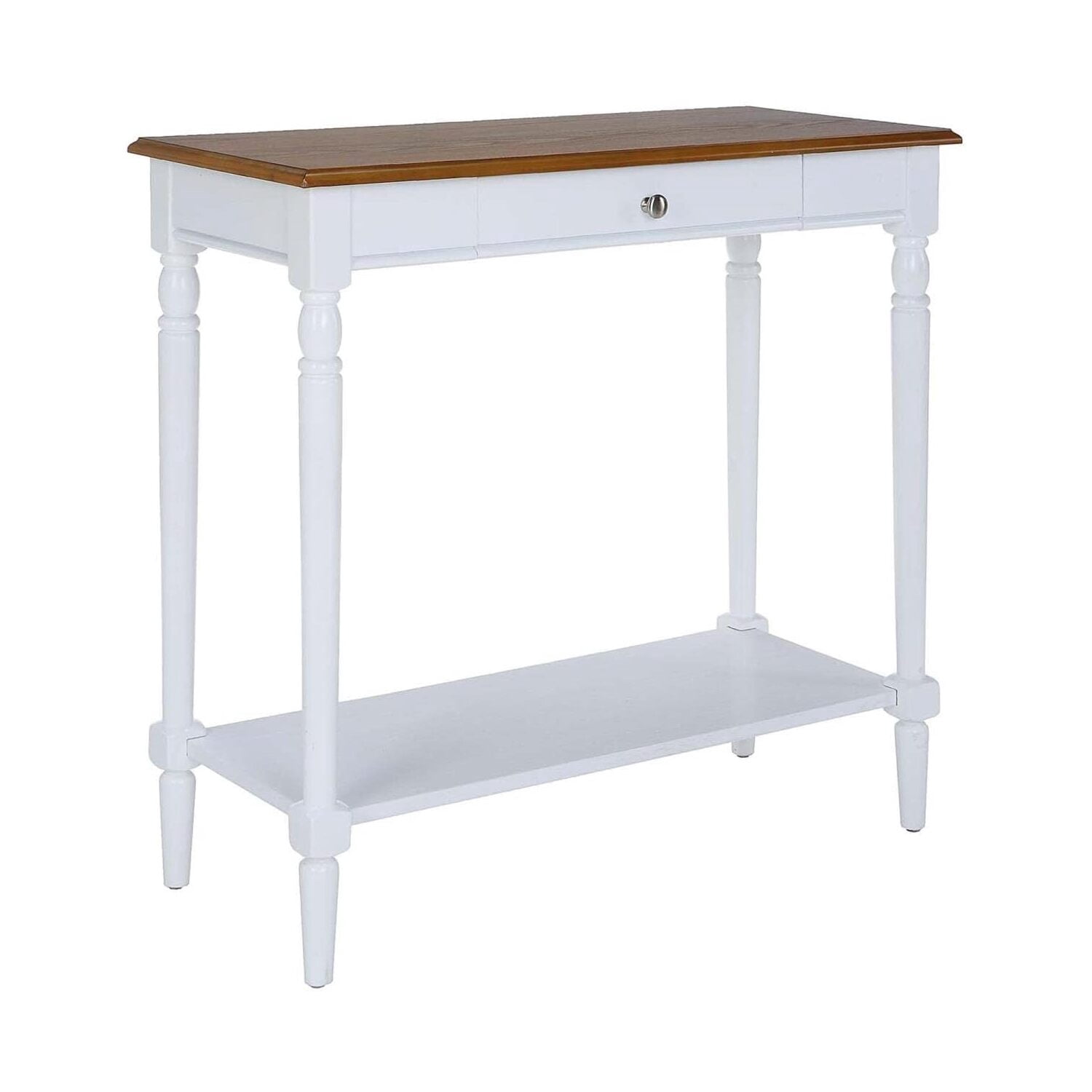 HomeStock Antique 1 Drawer Hall Table with Shelf - Walmart.com