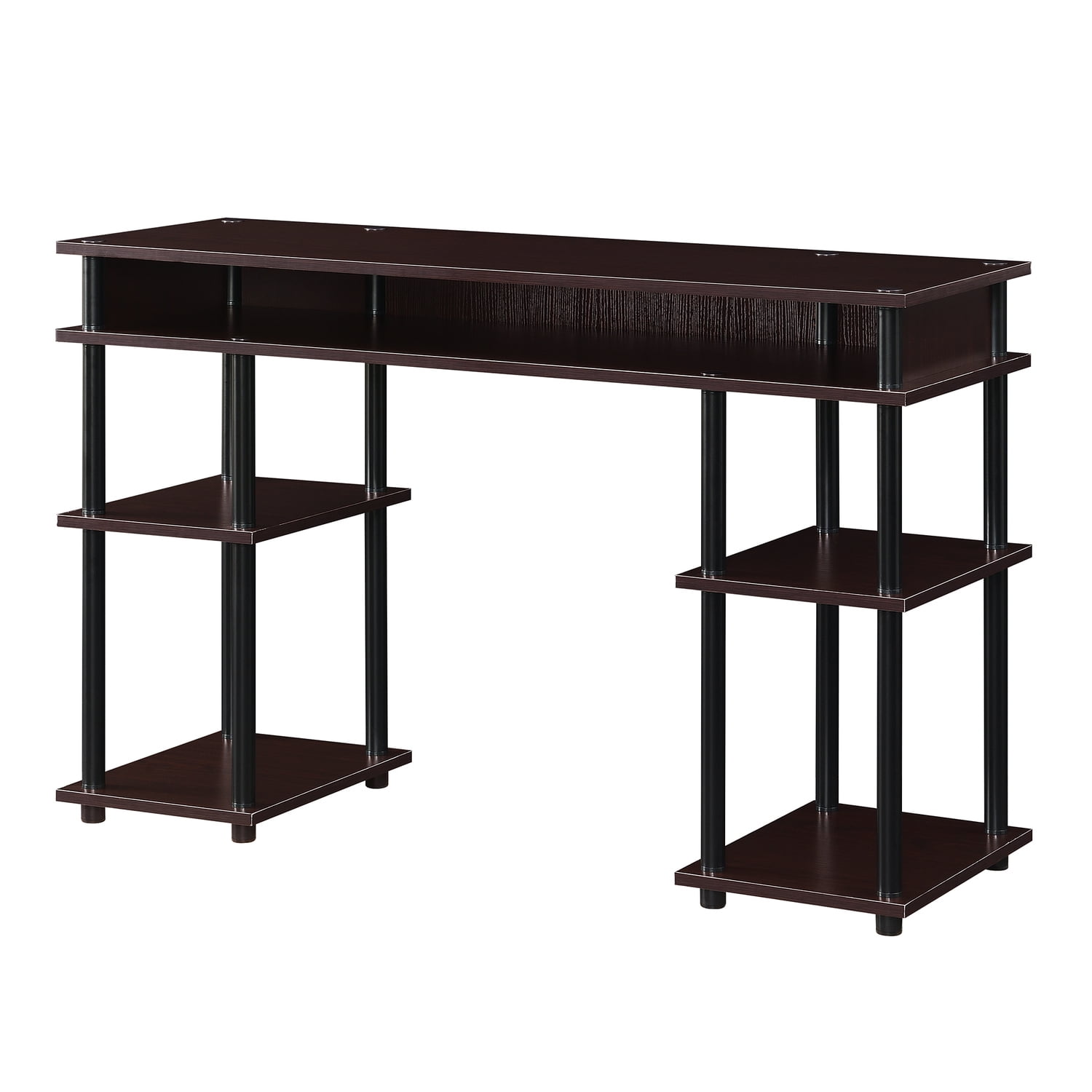 Student Desk with Shelves - No Tools Needed - Home Office Study Table ...