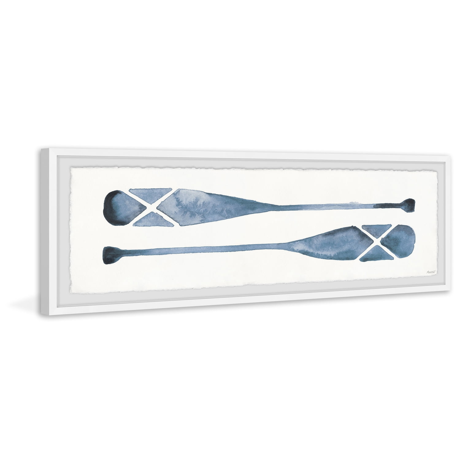 HomeStock Art Deco Dreams Paddle Blues Framed Painting Print - Walmart.com
