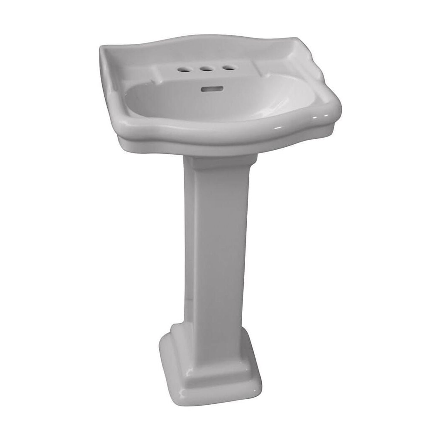 HomeStock Art Nouveau Allure 19 Inch Vitreous China Pedestal Lavatory ...