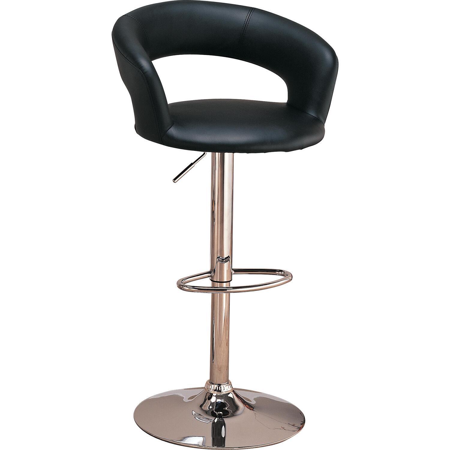 HomeStock Art Nouveau Allure Upholstered Bar Stool (Adjustable 35"-40"H ...