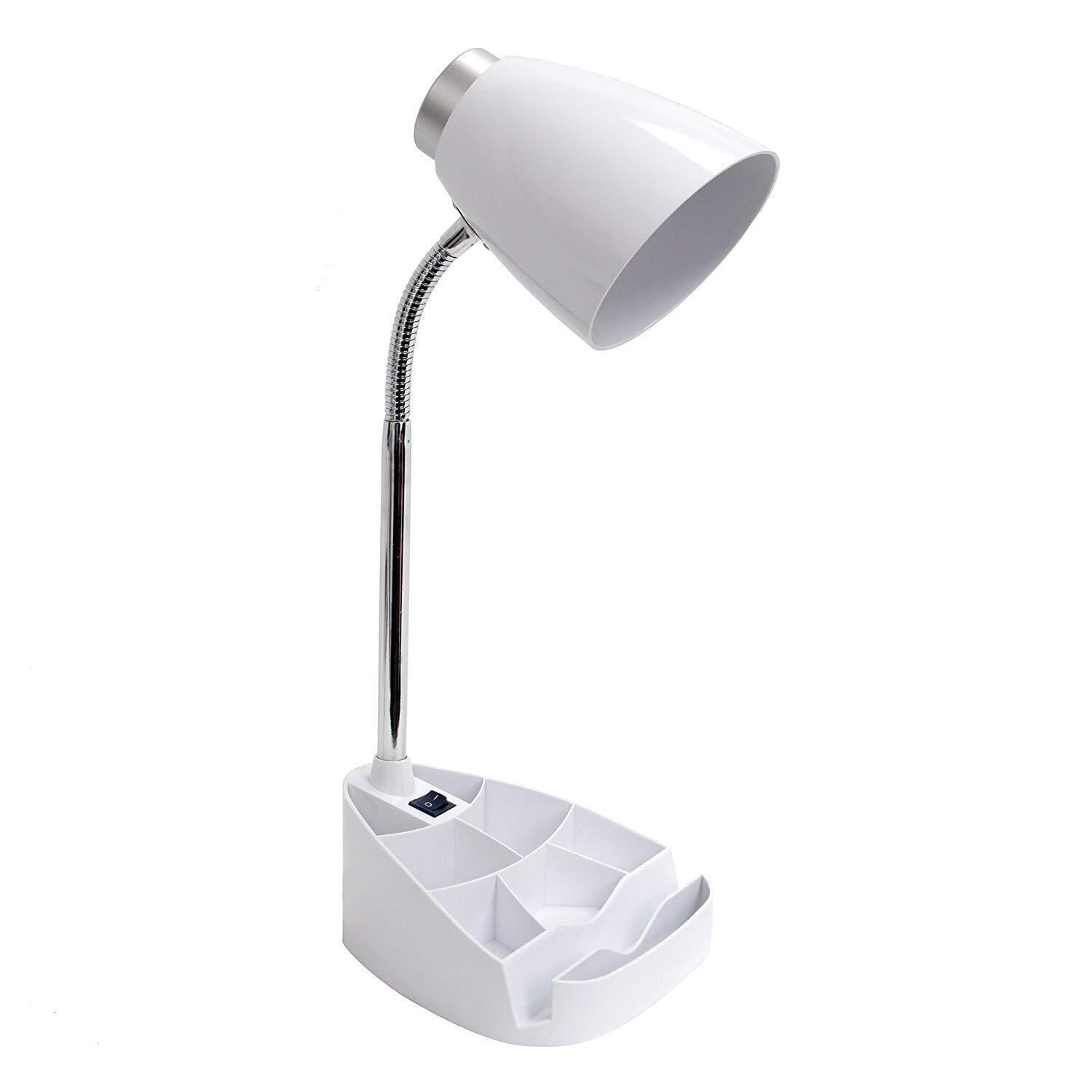 Desk Lamp with Organizer & iPad Stand -Gooseneck Lamp, 8 Compartments ...