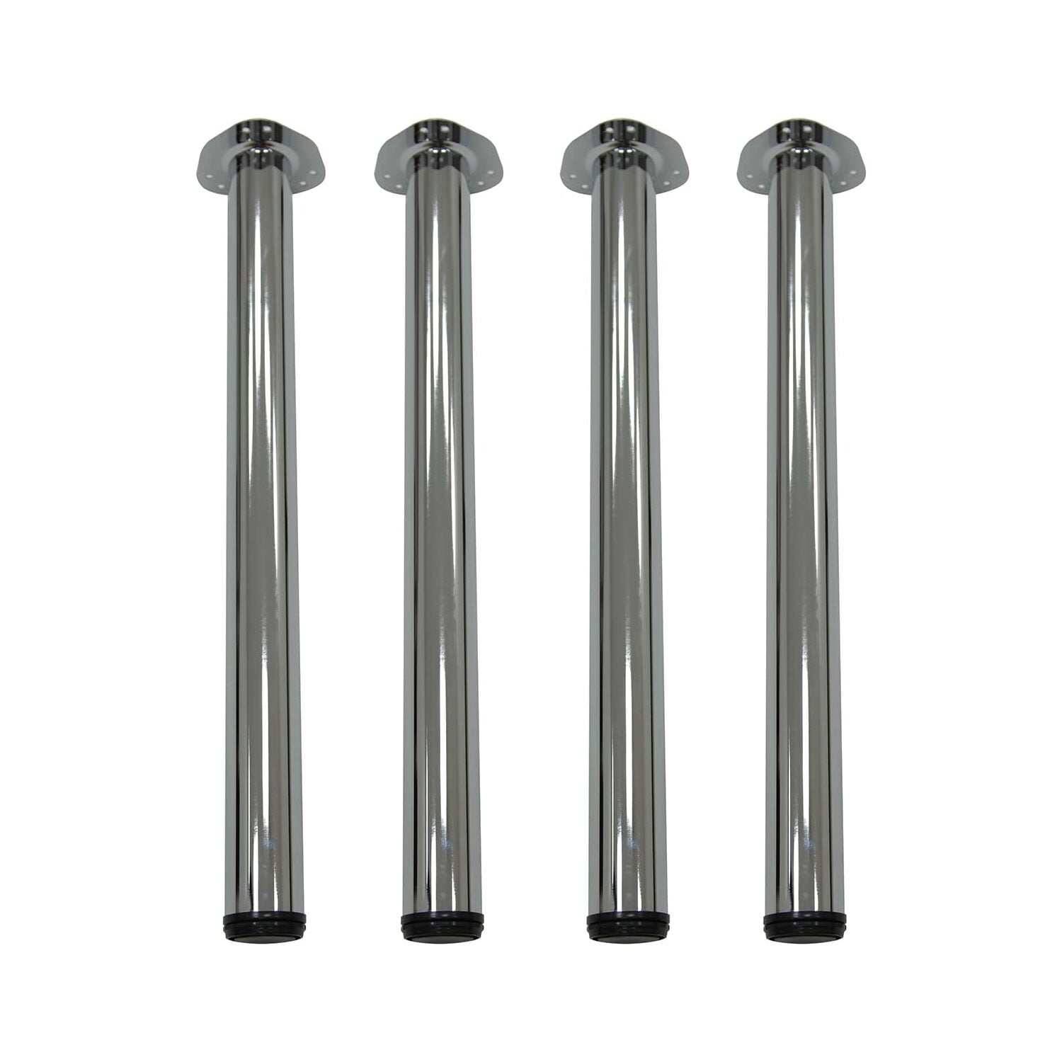 HomeStock Artisanal Abode Post Table Legs (Set of 4)- Chrome, Modern ...