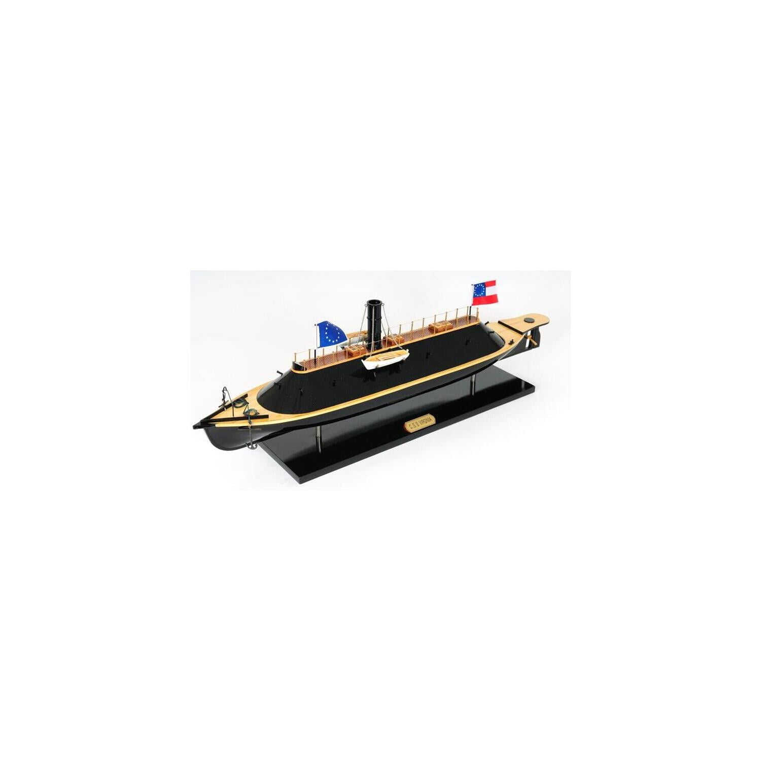 HomeStock Artisanal Artistry CSS Virginia Civil War Ship Model Includes ...