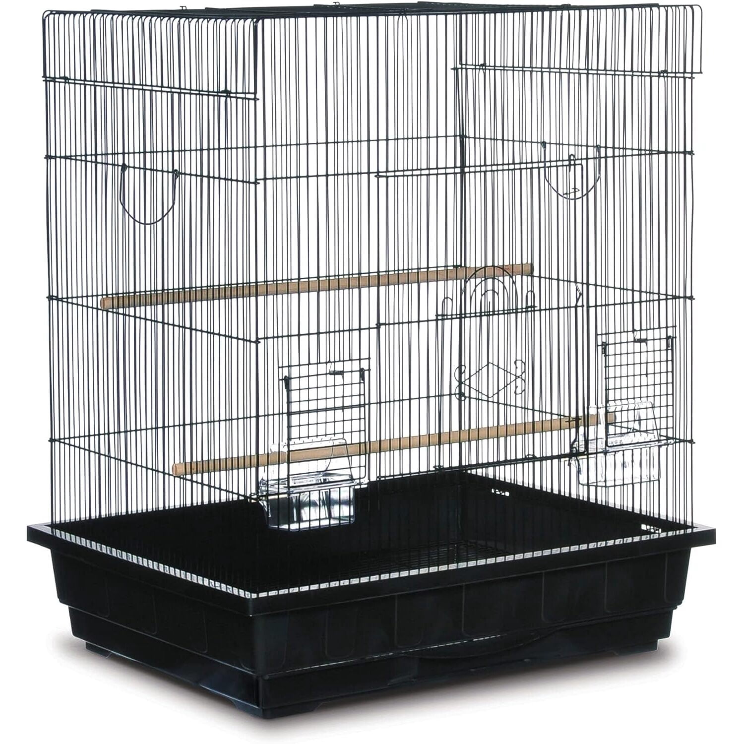 HomeStock Artisanal Attic Square Roof Bird Cage with Unique Square Roof ...