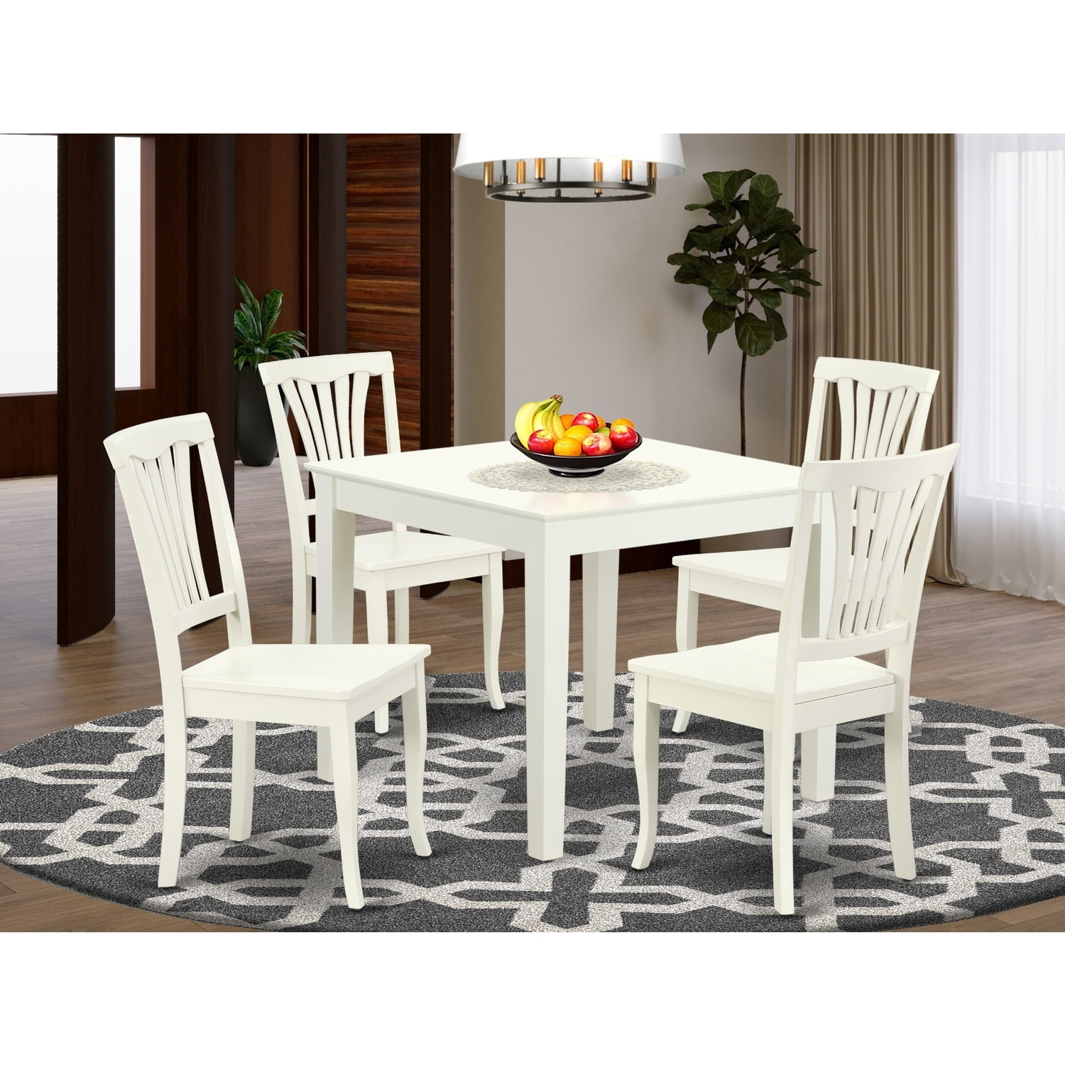 HomeStock Artistic Accomplishment 5Pc Square 36 Inch Table And 4 ...