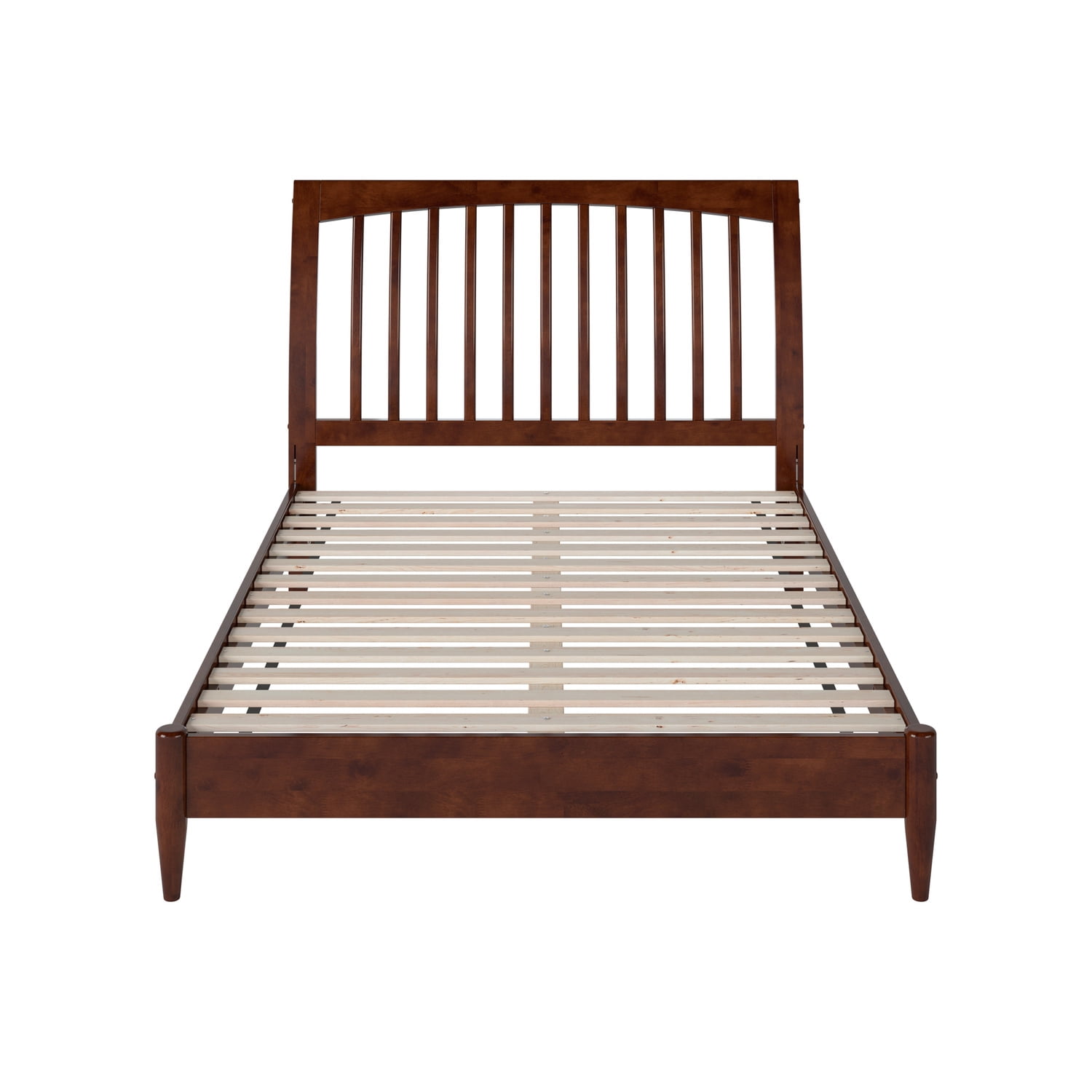 HomeStock Asian Allure Full Solid Wood Low Profile Sleigh Platform Bed ...