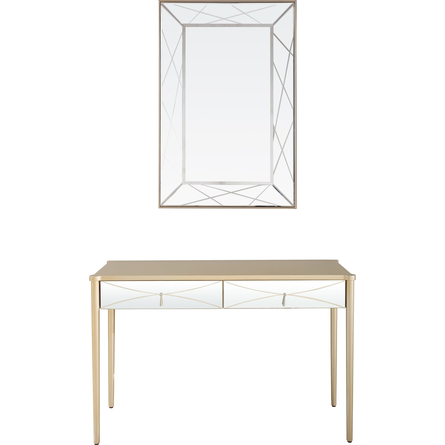 Wall MirrorConsole Table Set - Modern Asian Style Decor - Elegant ...