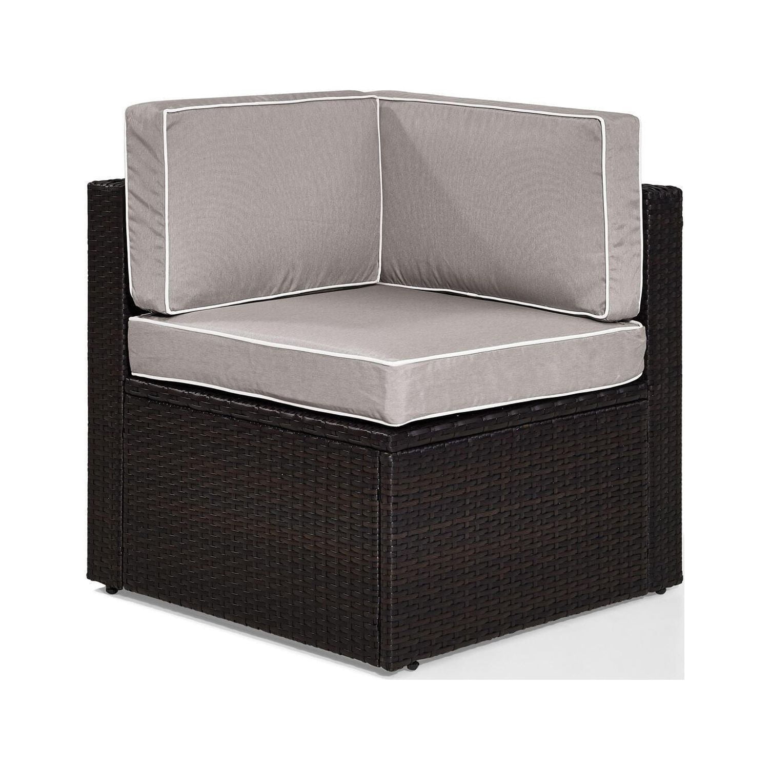 Outdoor Corner Chair - Wicker Patio Seating - Modern Furniture - Brown ...