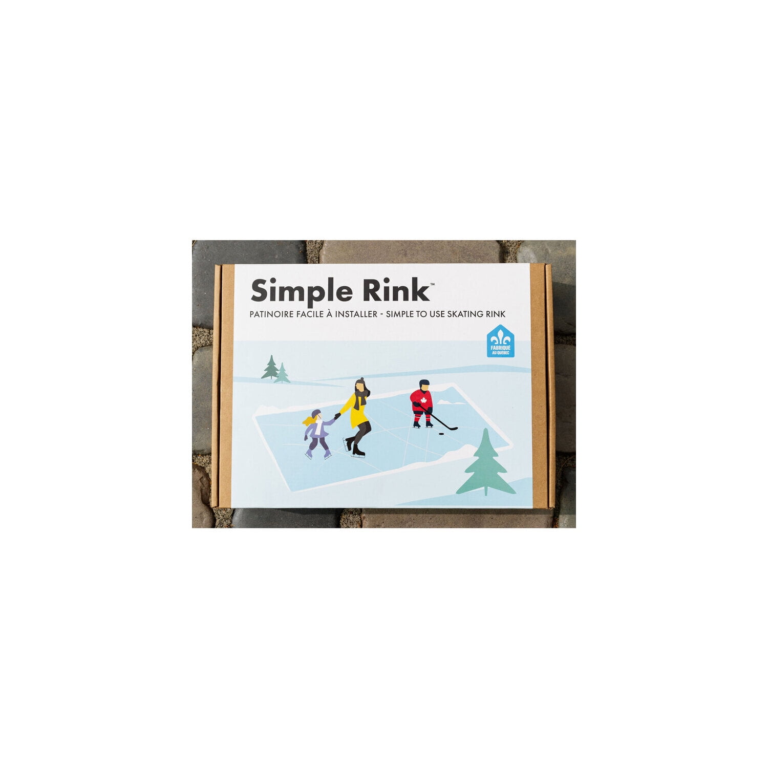 HomeStock Backyard Skating Rink Simple Rink, 240" x 120" x 2", Sturdy ...